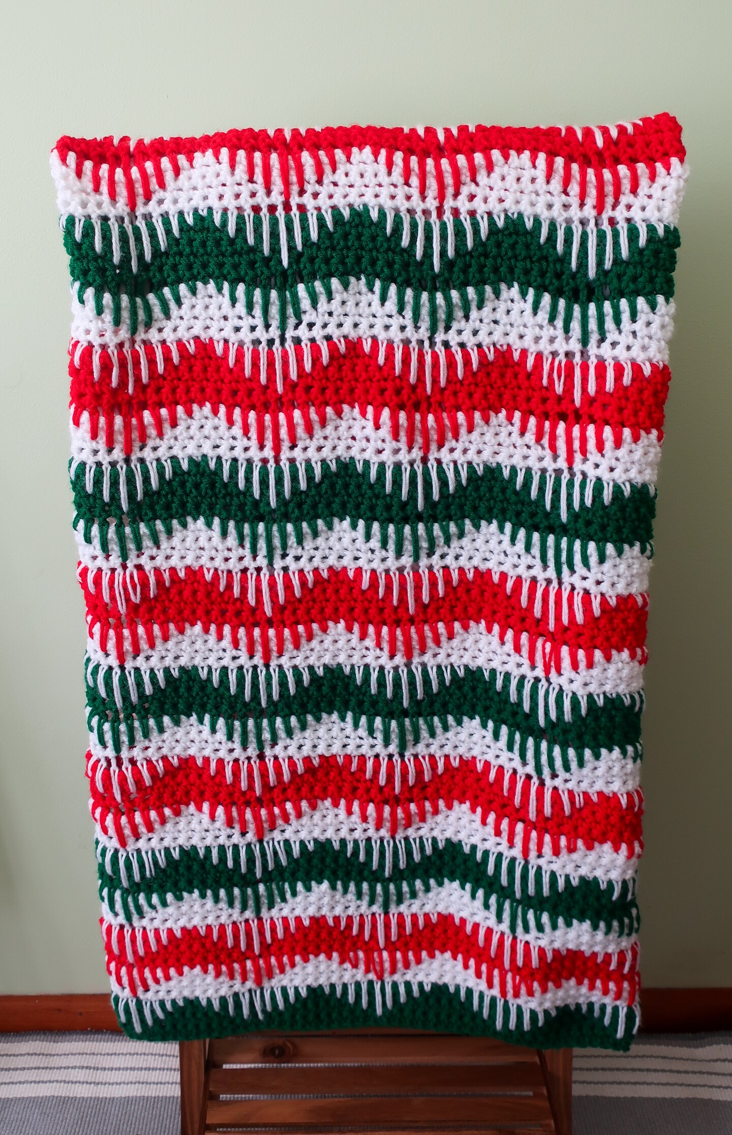 Classic Christmas Ripple Crochet Throw | MakerPlace by Michaels