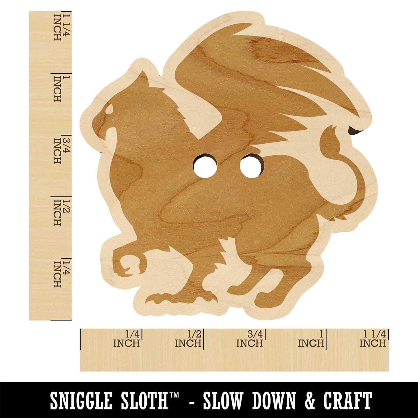 Regal Griffin Fantasy Silhouette Wood Buttons for Sewing Knitting ...