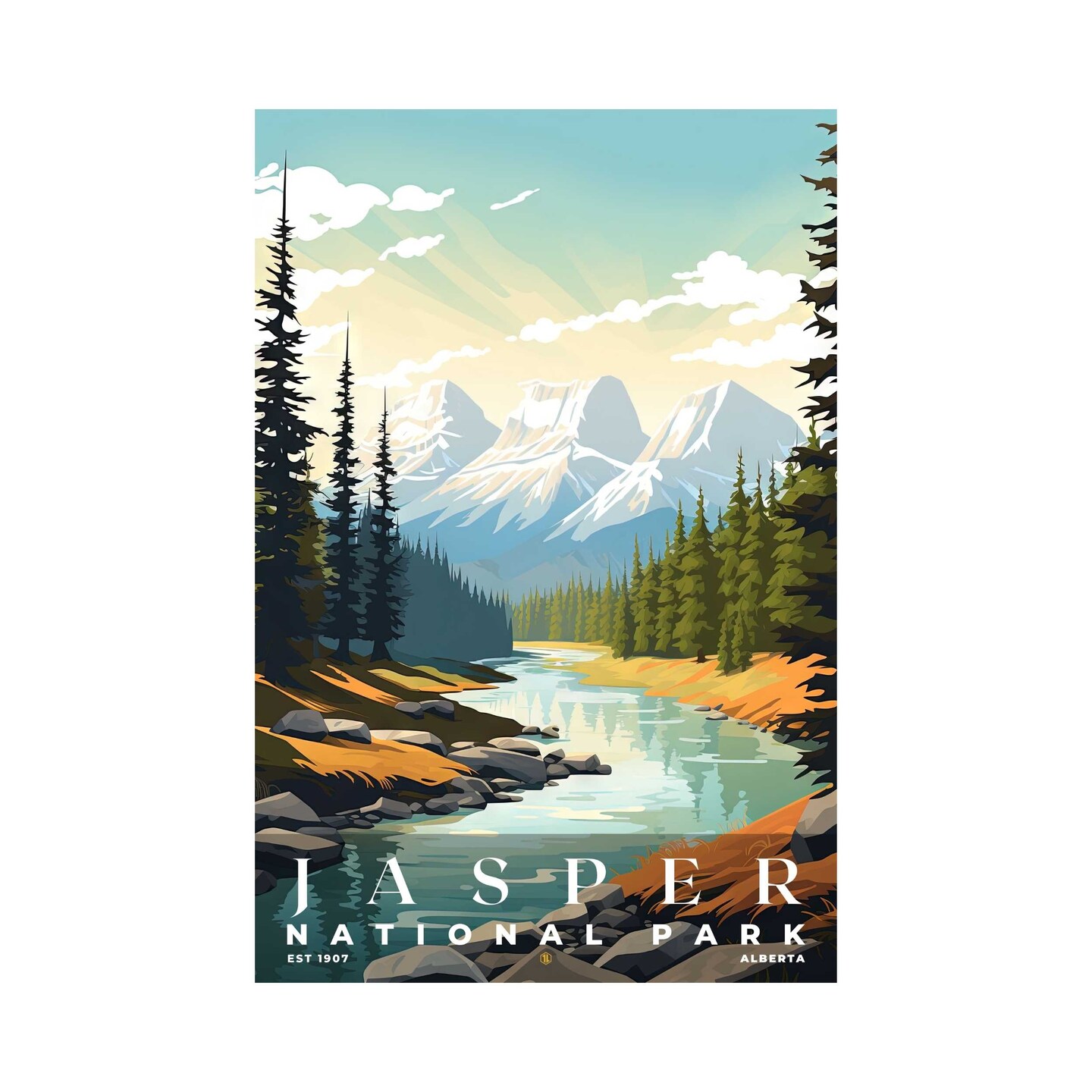 Jasper National Park Poster, Travel Print, Office Poster, Home Decor ...