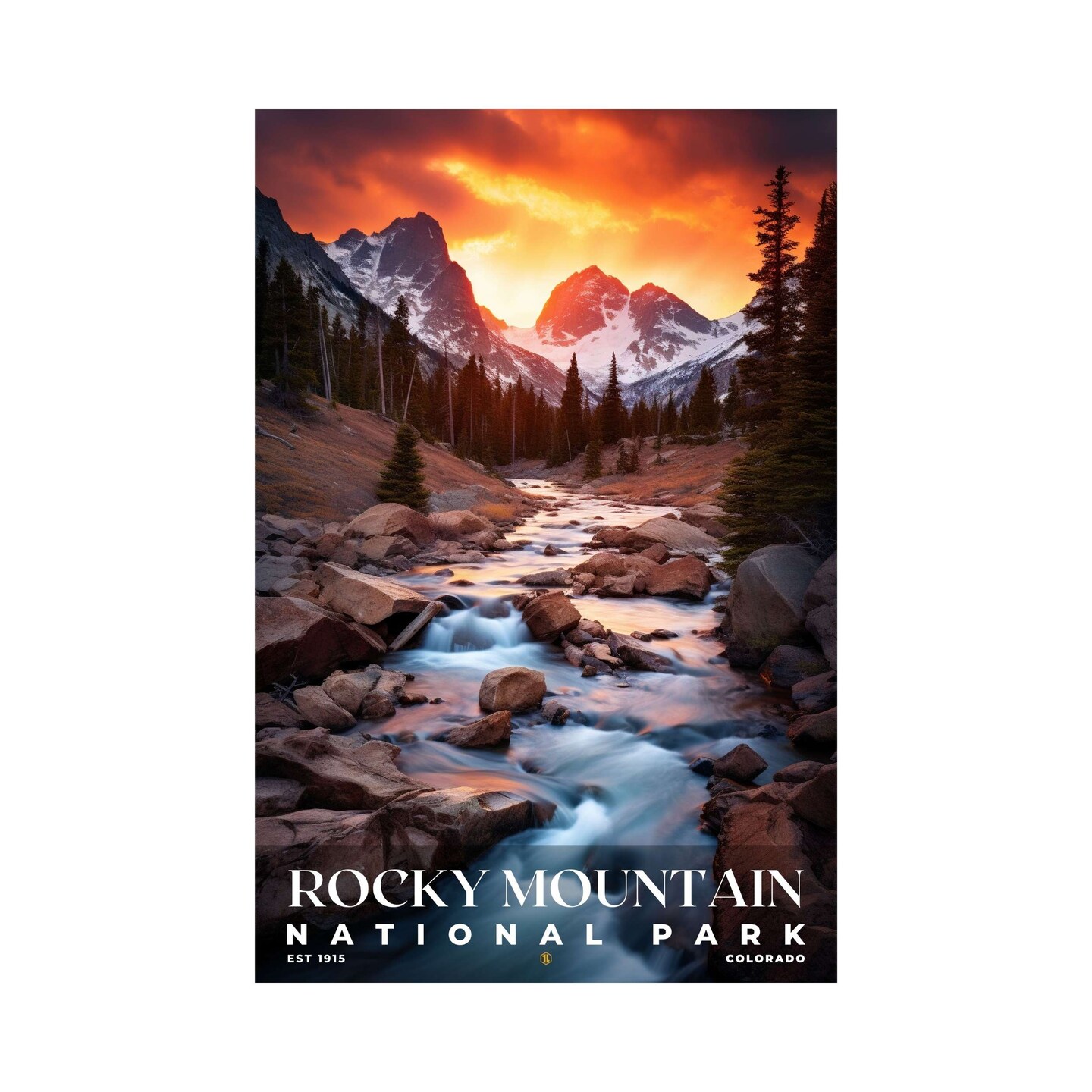 Rocky Mountain National Park Poster, Travel Art, Office Poster, Home ...