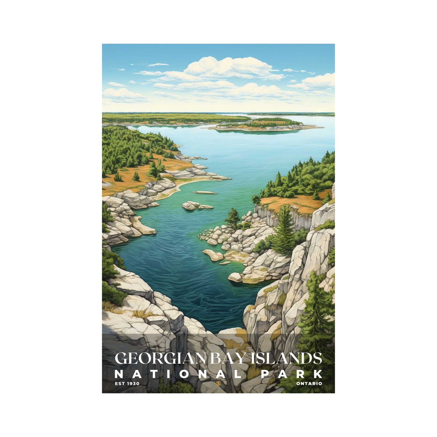 Georgian Bay Islands National Park Poster, Travel Print, Office Poster ...