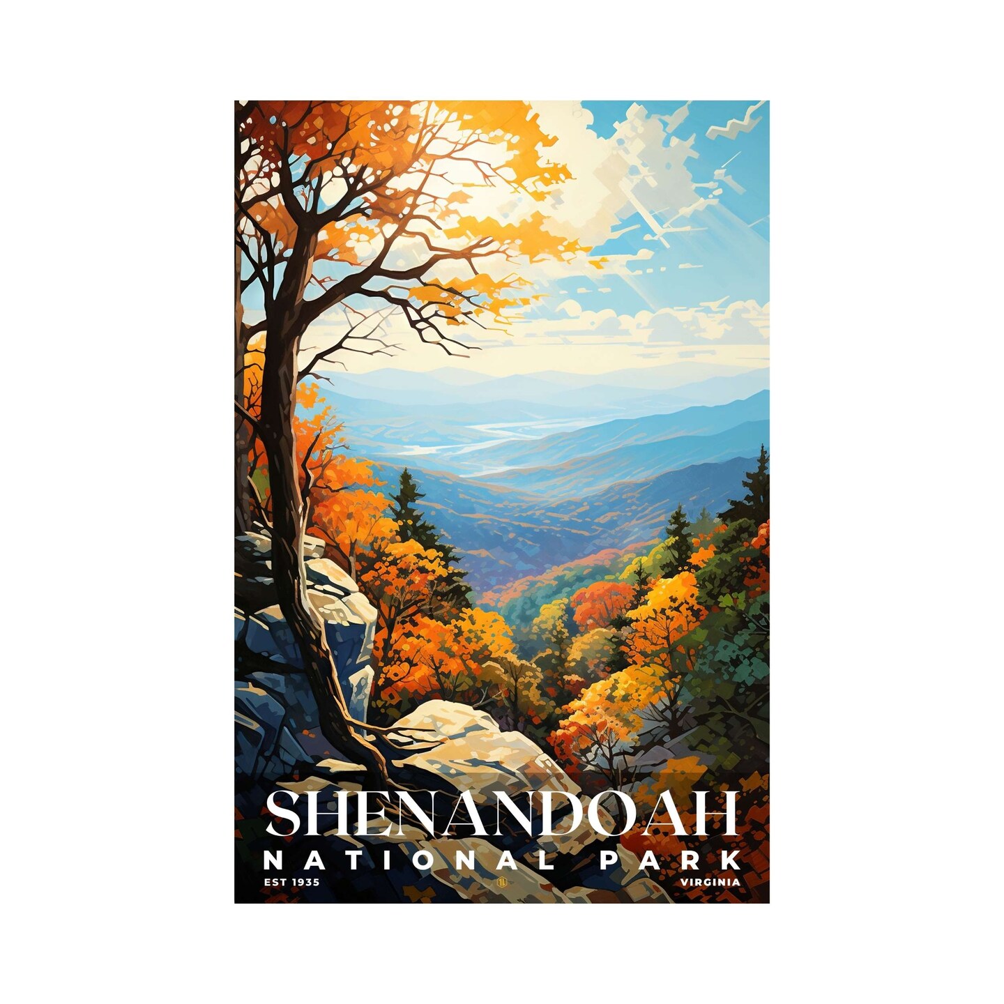 Shenandoah National Park Poster, Travel Art, Office Poster, Home Decor ...