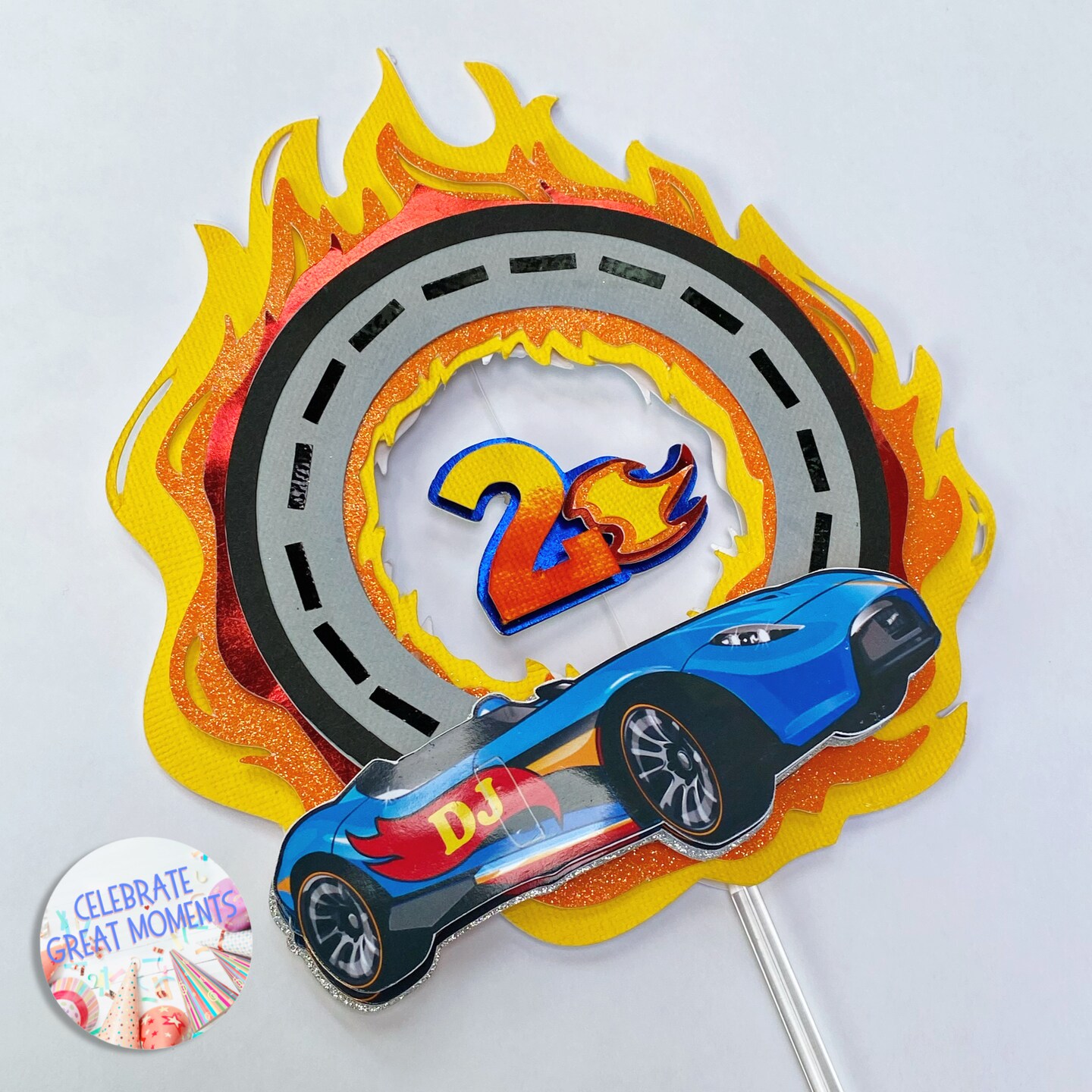 Custom Racing Car Cake Topper | Car Theme Topper | Speedway Motorsport ...