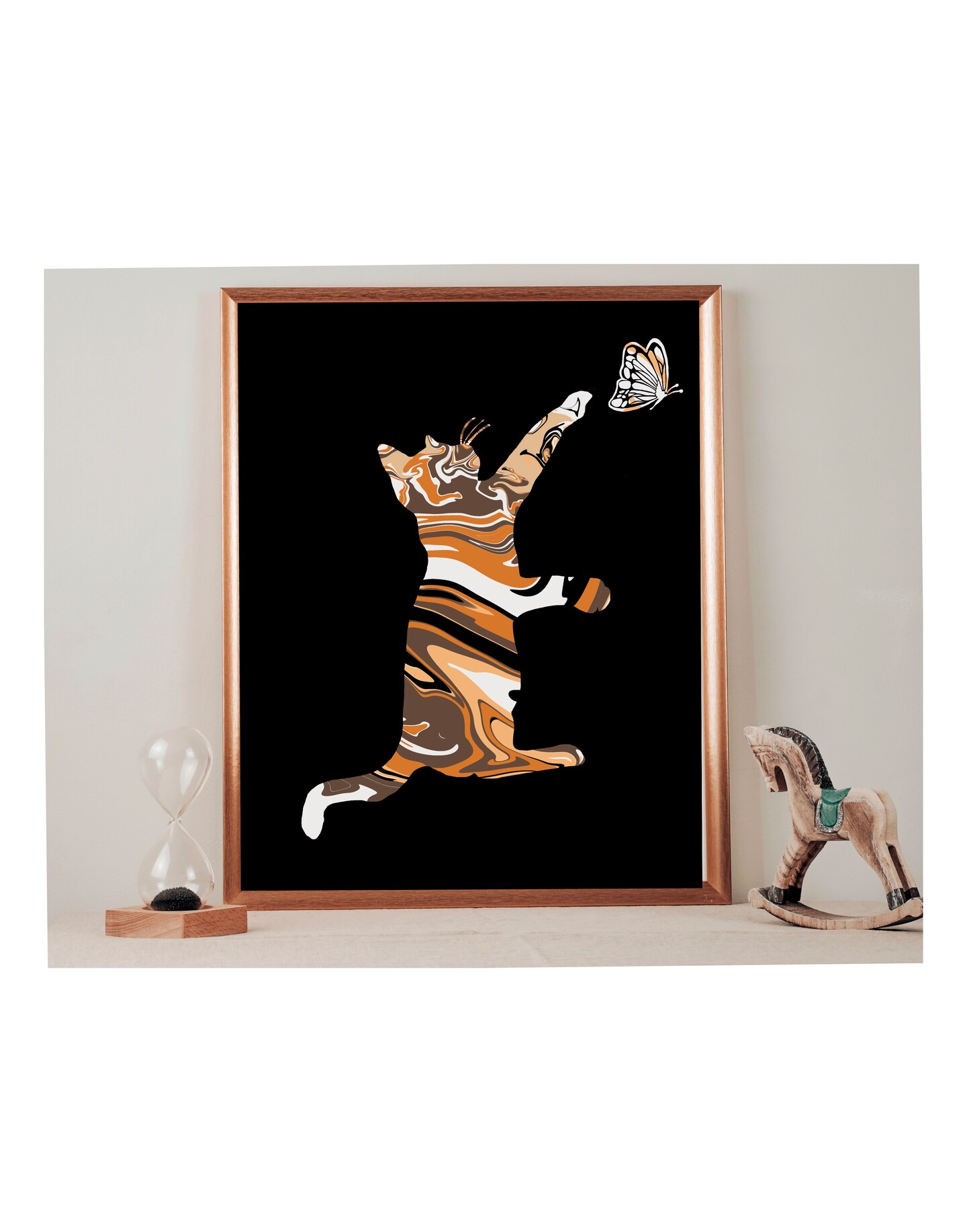 Cat with Butterfly Digital 300 dpi any color available | MakerPlace by ...