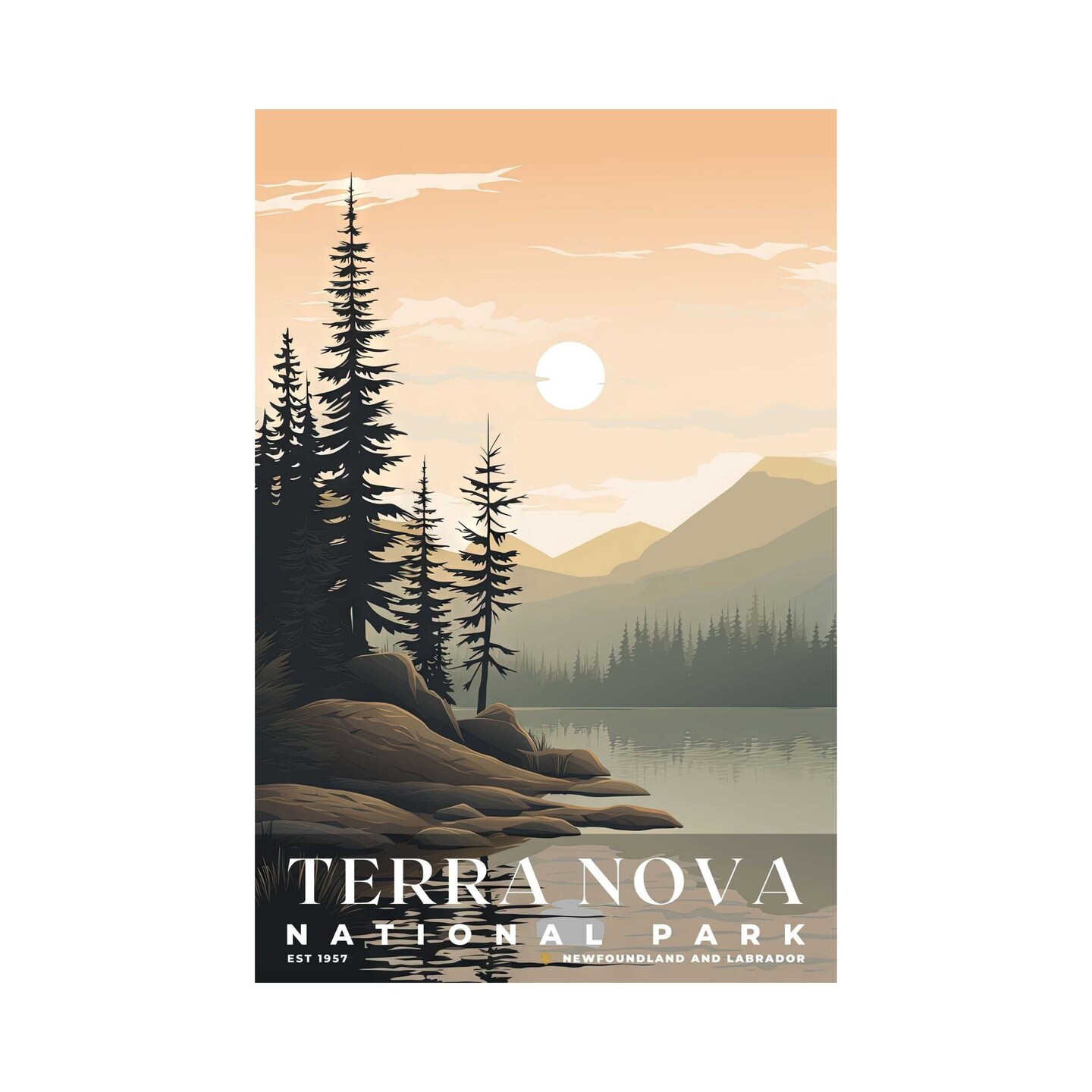 Terra Nova National Park Poster, Travel Print, Office Poster, Home ...