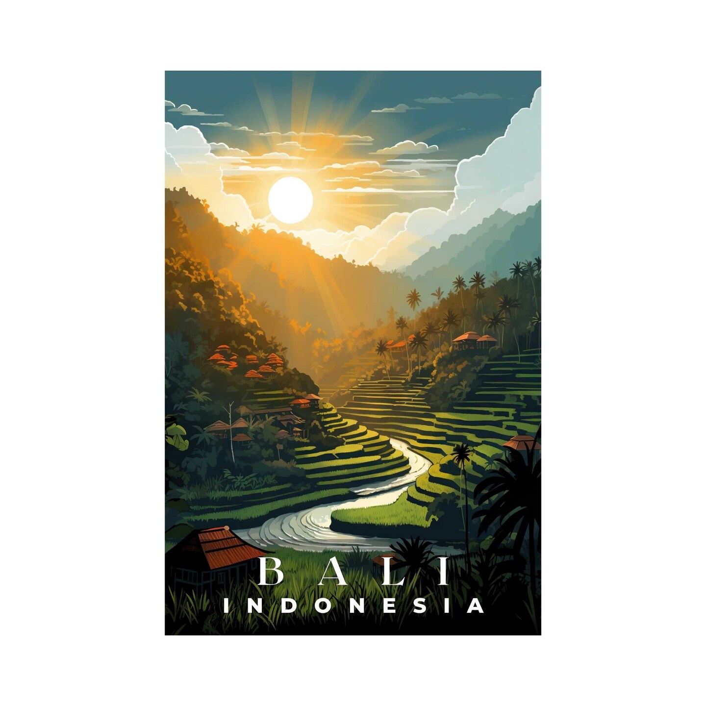 Bali Poster, World Travel Print, Office Poster, Home Decor | S2 ...