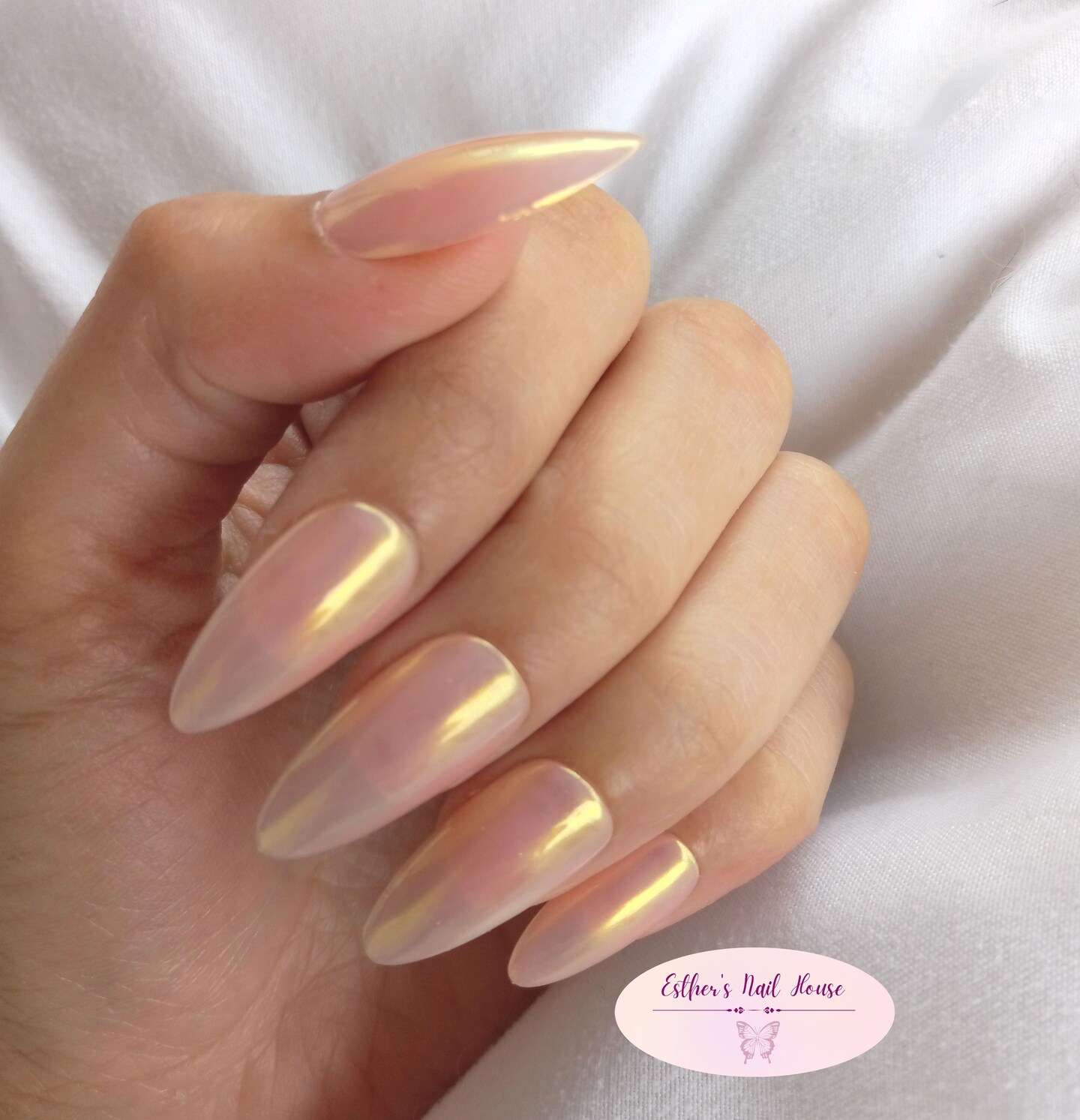 Pink Donut Glazed Press-On Nails. Come in any shape. Mirror Chrome ...