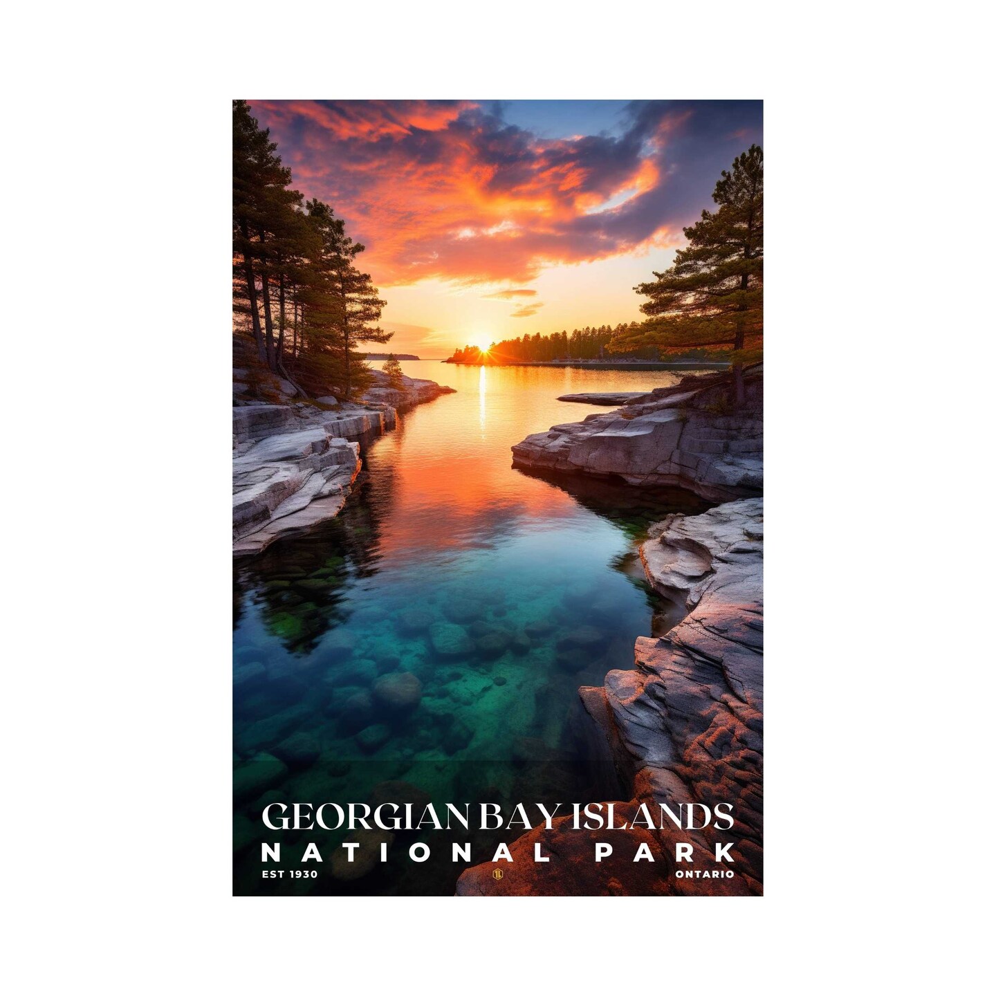Georgian Bay Islands National Park Poster, Travel Print, Office Poster ...