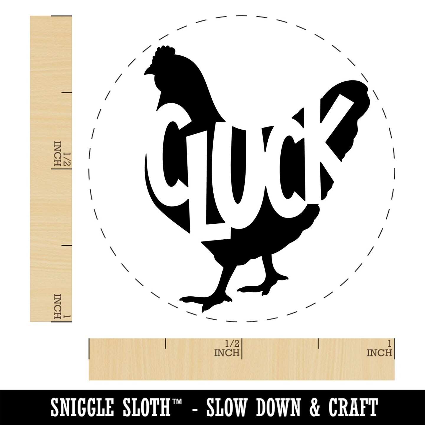 Chicken Hen Cluck Farm Animal Self-Inking Rubber Stamp Ink Stamper for ...