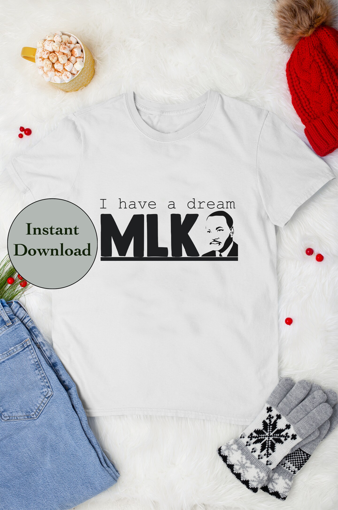 MLK Decor SVG PNG DXF EPS JPG Digital File Download, MLK Day Martin ...