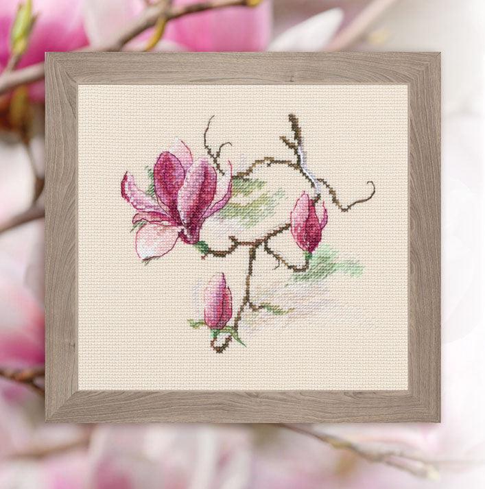 Magnolia flowers M731 Counted Cross Stitch Kit | Michaels