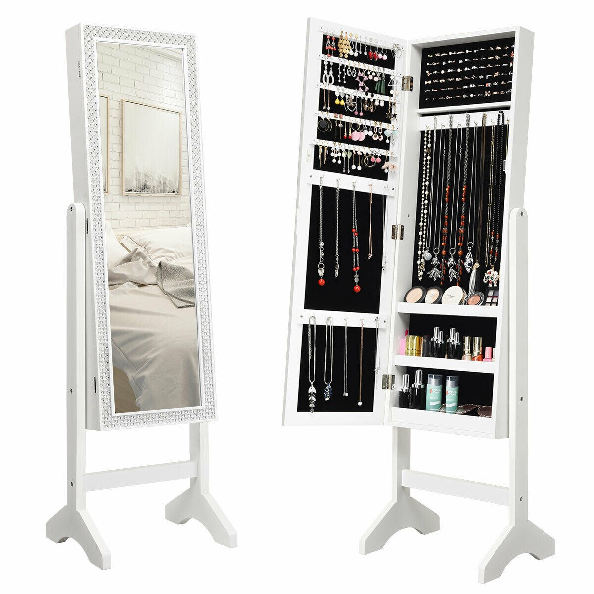 Full Length Mirror Jewelry Organizer Vanity Box W 18 Led Lights Michaels