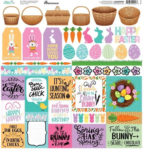 Reminisce Eastertime 12x12 Sticker Sheet | Michaels