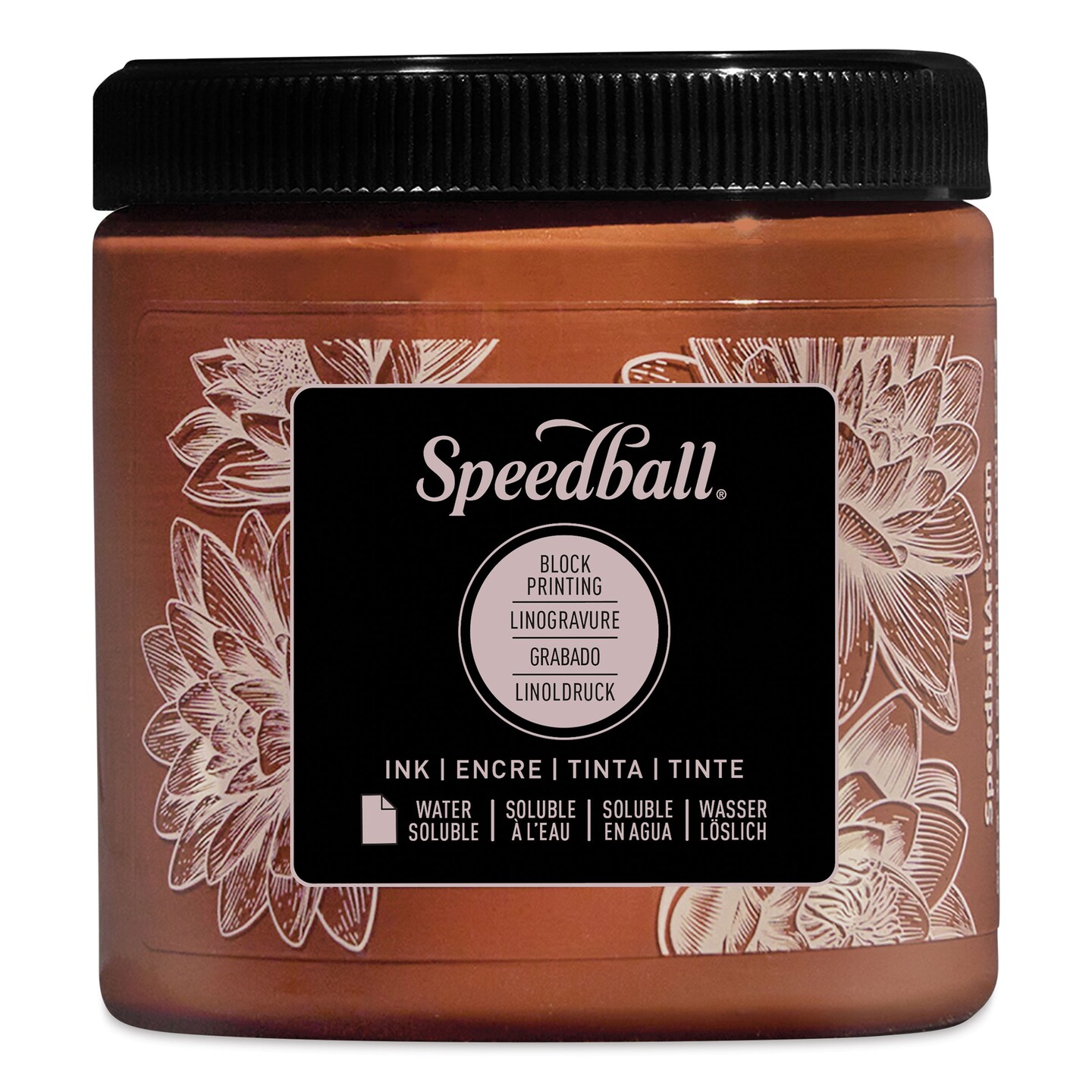 Speedball Water-Soluble Block Printing Ink - Brown, 8 oz | Michaels
