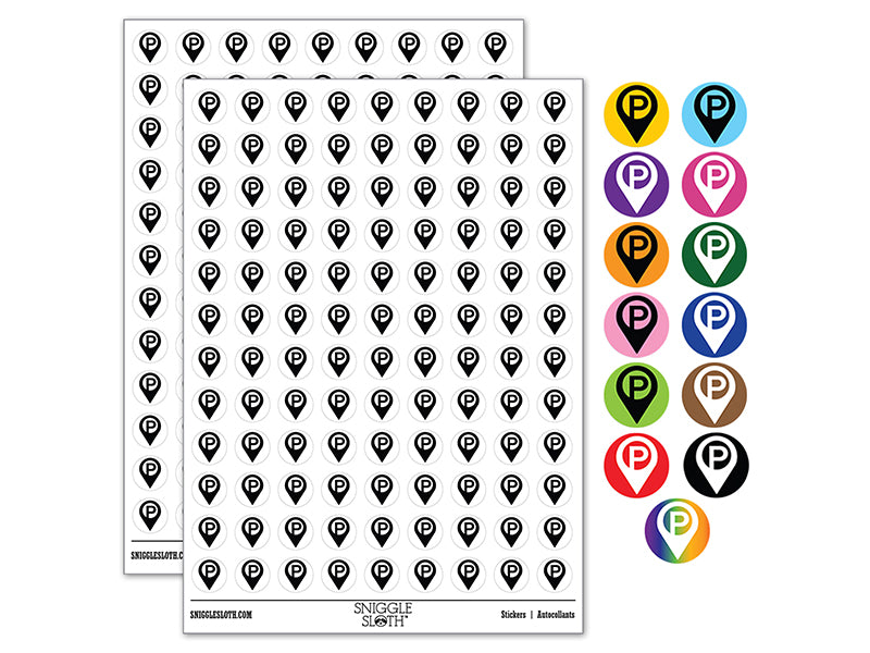 P Parking Map Location Icon 200+ 0.50" Round Stickers | Michaels