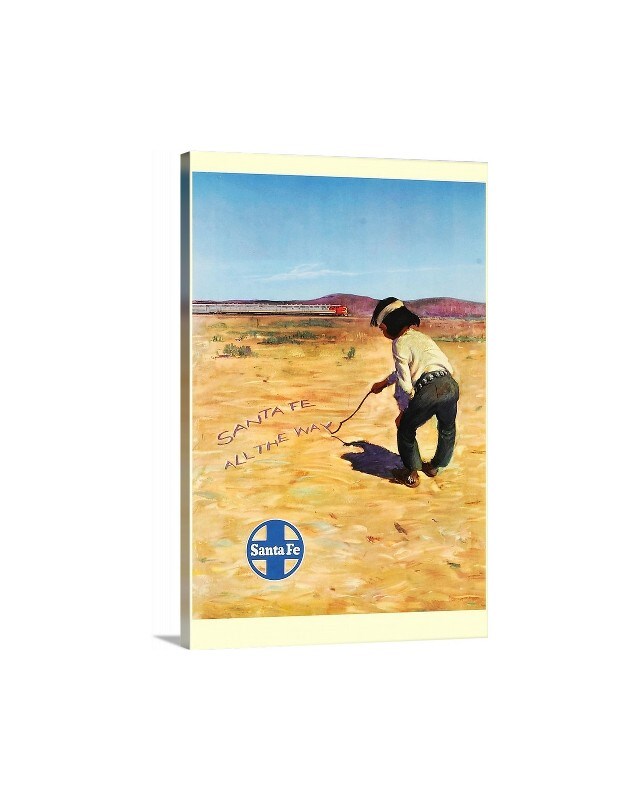 Santa Fe New Mexico by Train Canvas Wrap or Poster, A Travel Poster ...