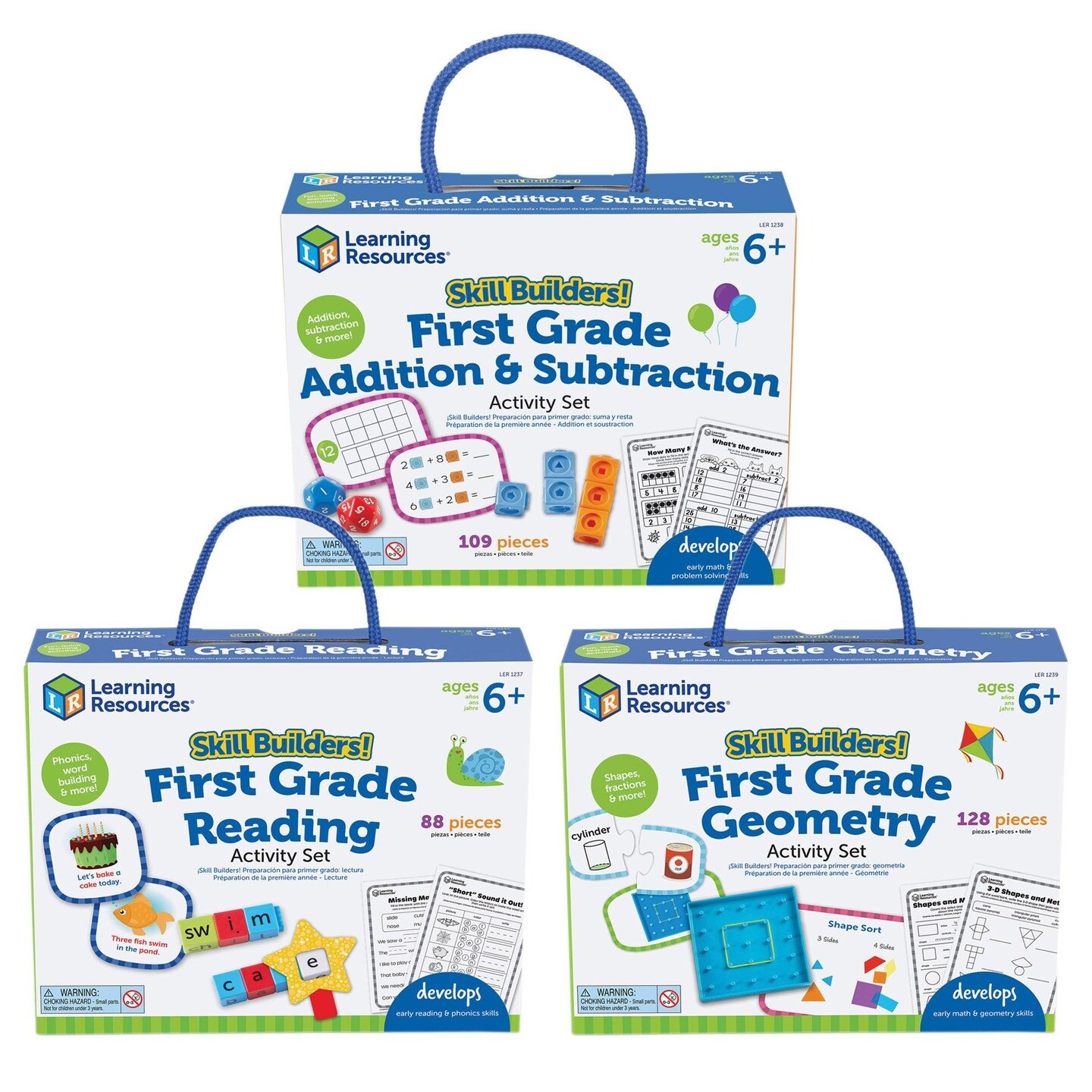 Skill Builders! 1st Grade Activity Set 3-Pack, Reading, Addition ...