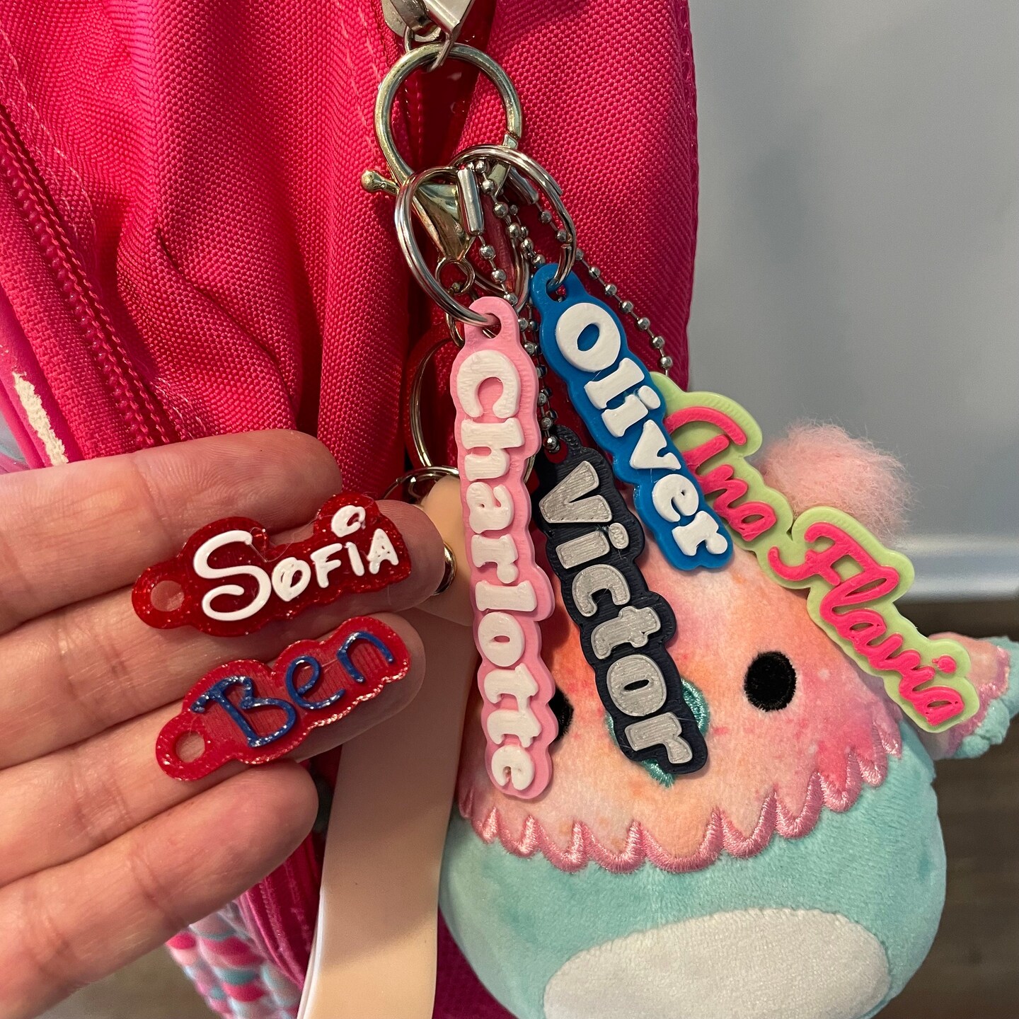 Personalized Name Keychain - 3D Printed, Customizable and Colorful ...