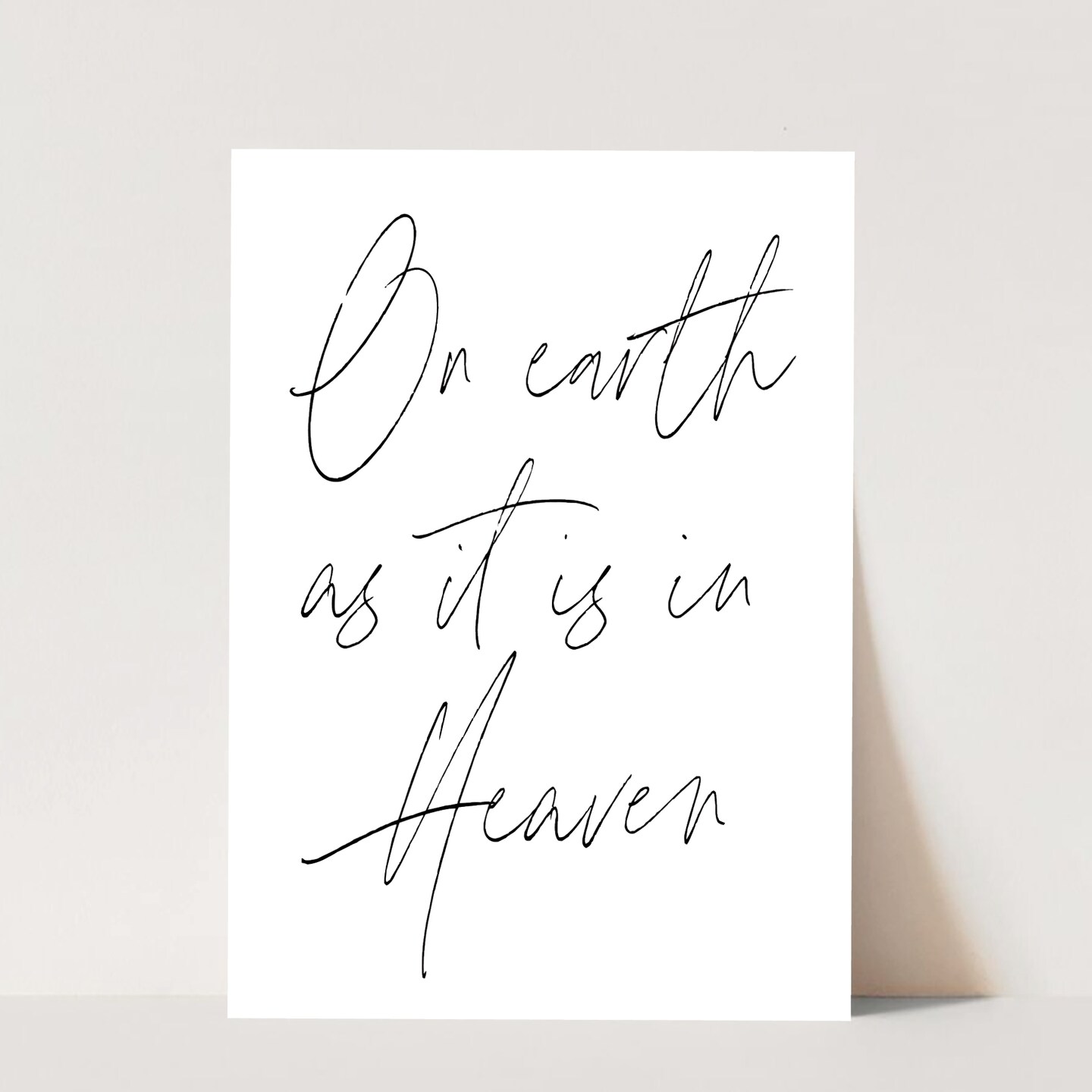 On earth as it is in Heaven Script, UNFRAMED | MakerPlace by Michaels