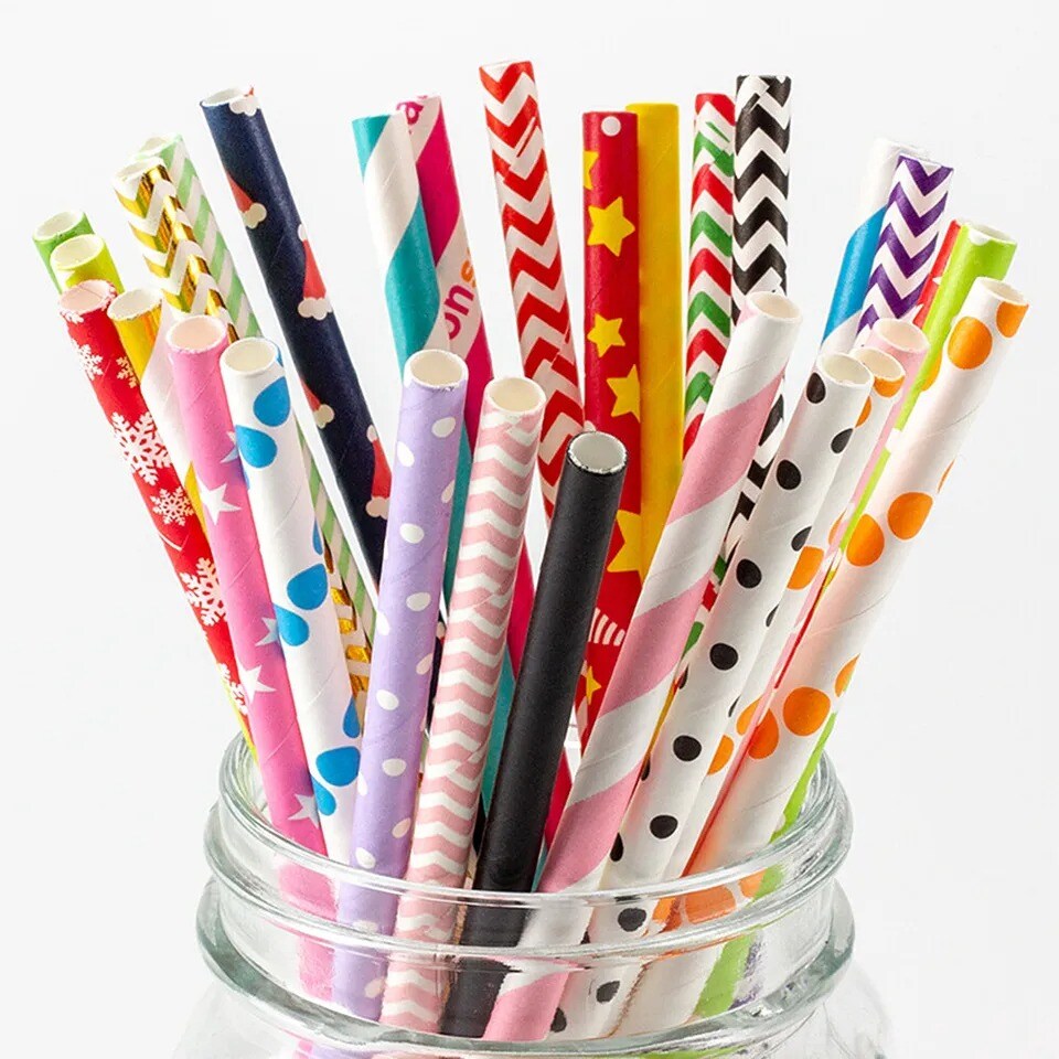 Packed Paper Straws for Party | Michaels