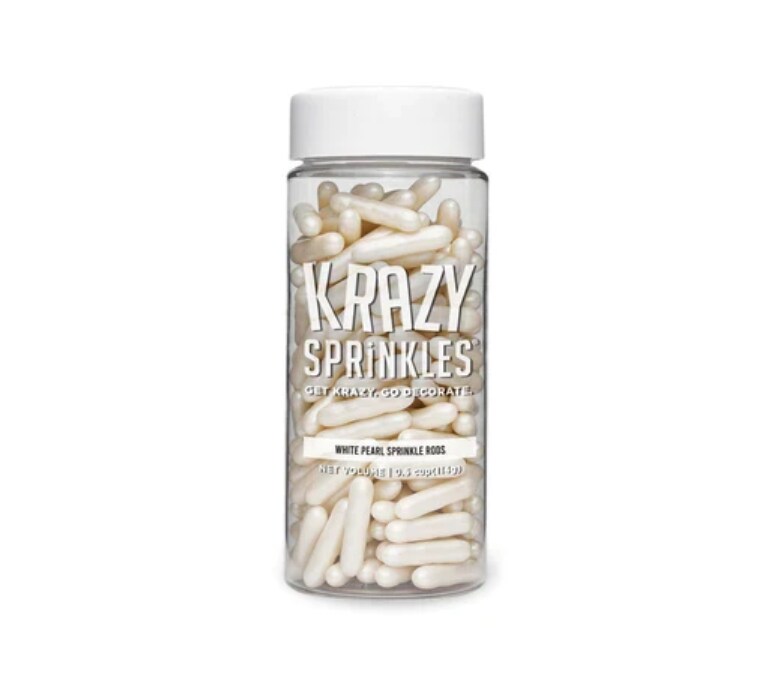 Krazy Sprinkles White Pearl Rods Sprinkles by Bakell | Michaels