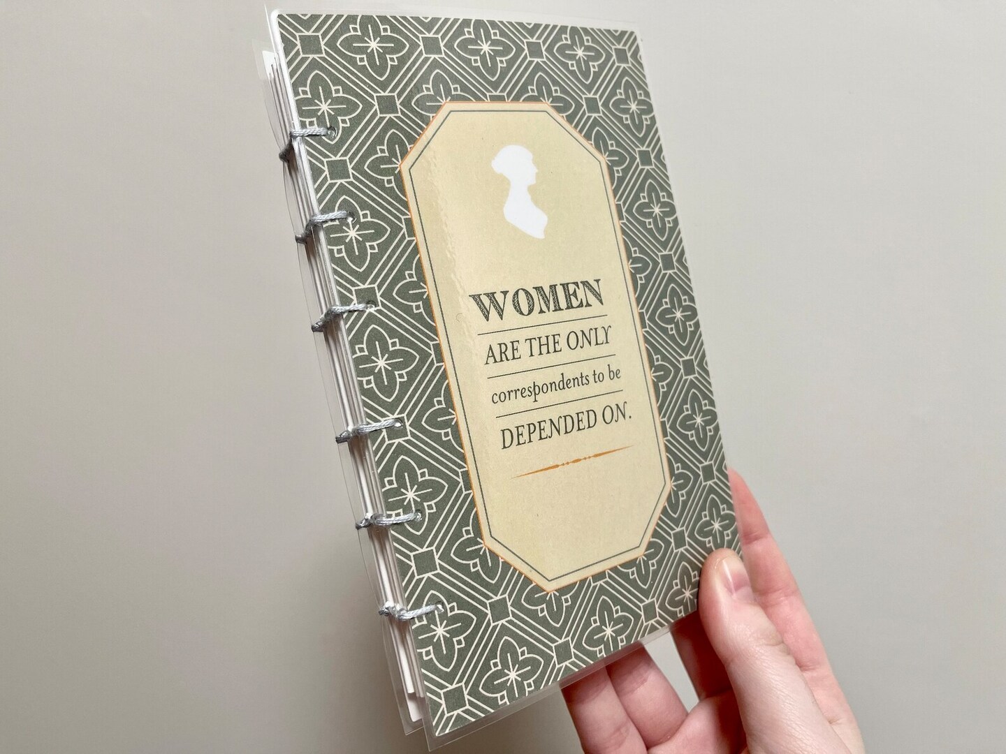 Jane Austen journal, handmade writing notebook, northanger abbey quote ...
