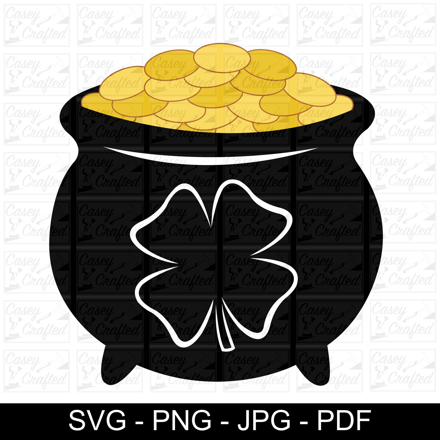 Pot of Gold - St. Patrick's Day - Digital Vector Art - SVG - PNG - JPG ...