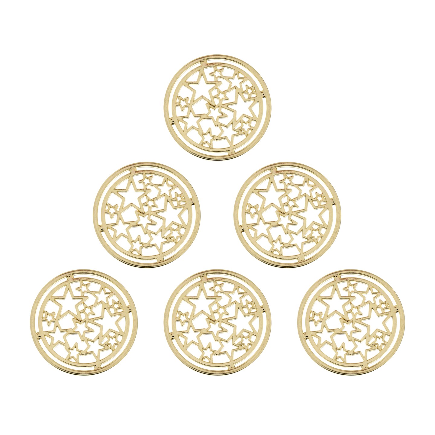 John Bead 22mm Circle with Stars Beadwork Pendants | Michaels