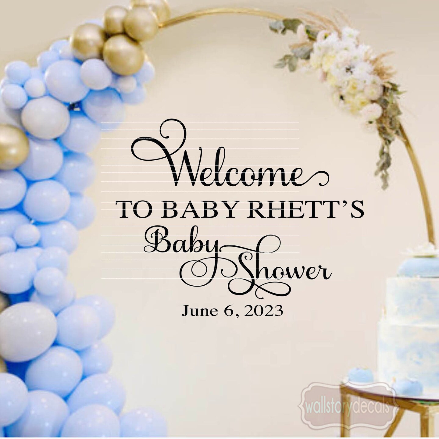 Custom Baby Shower Sign Decal Decor for Sign Making | Personalized DIY ...