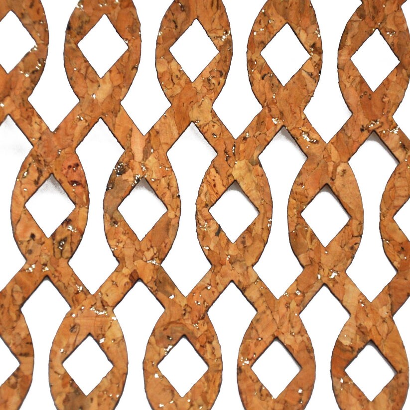 Belagio Cork Fabric, 18" x 15", Perforated Lattice, Natural | Michaels