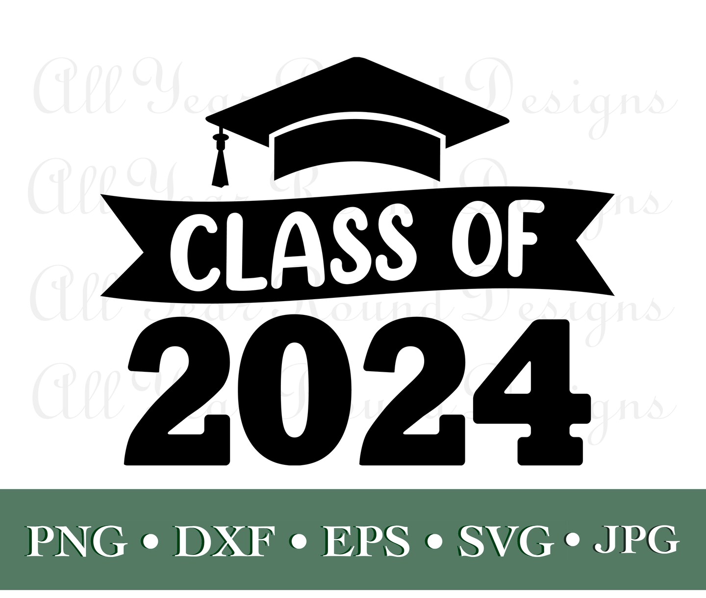 Graduation Decor SVG PNG DXF EPS JPG File Bundle Digital Download ...