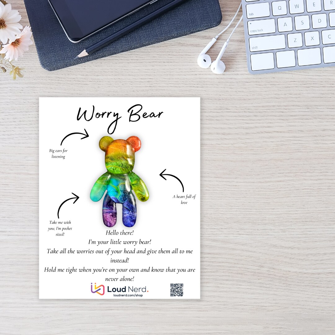 Pocket Worry Bear, Anxiety Fidget, Autism Fidget, ADHD Fidget ...