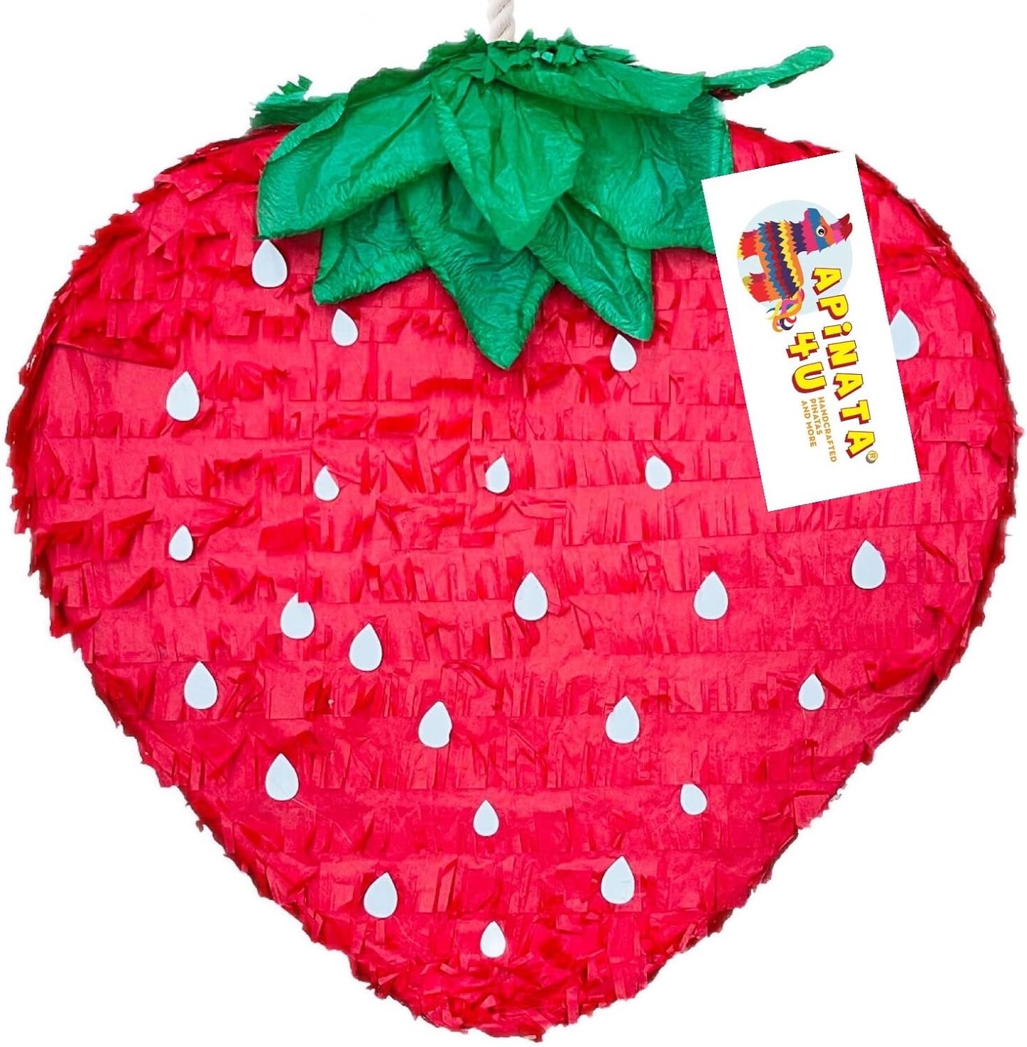 APINATA4U 19" Red Strawberry Pinata Strawberry Themed Happy Birthday ...