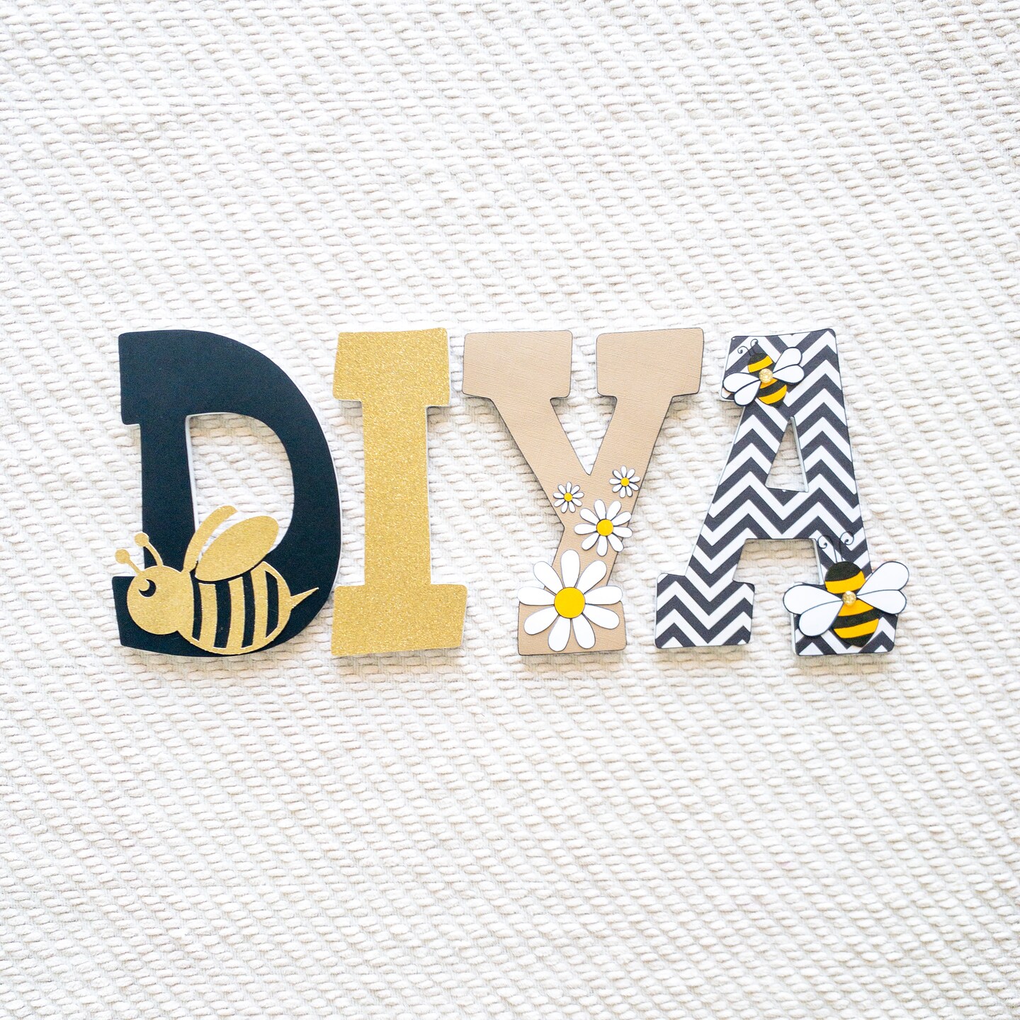 Bee Theme Custom Wood Letters | MakerPlace by Michaels
