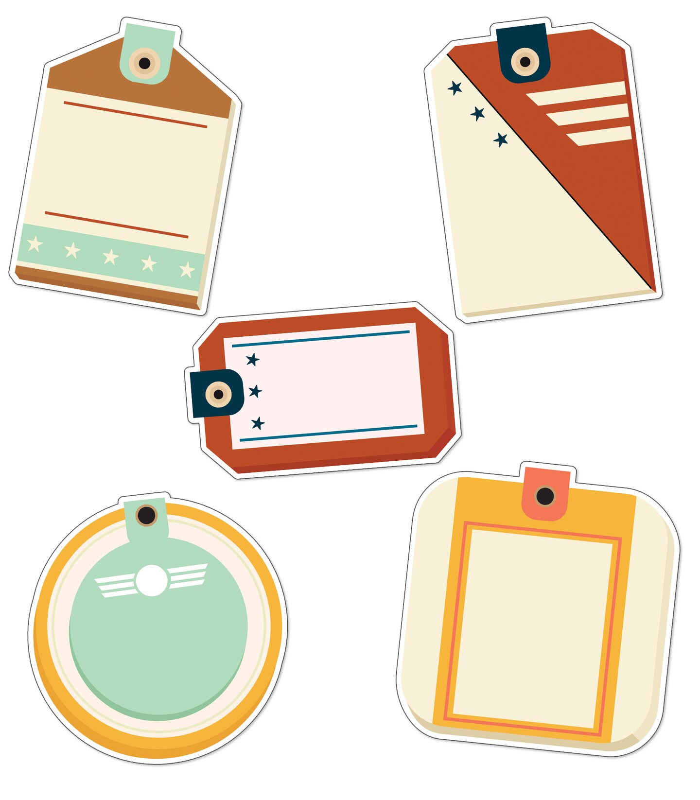 Carson Dellosa Let's Explore 36-Piece Travel Tags, Luggage Nametag ...