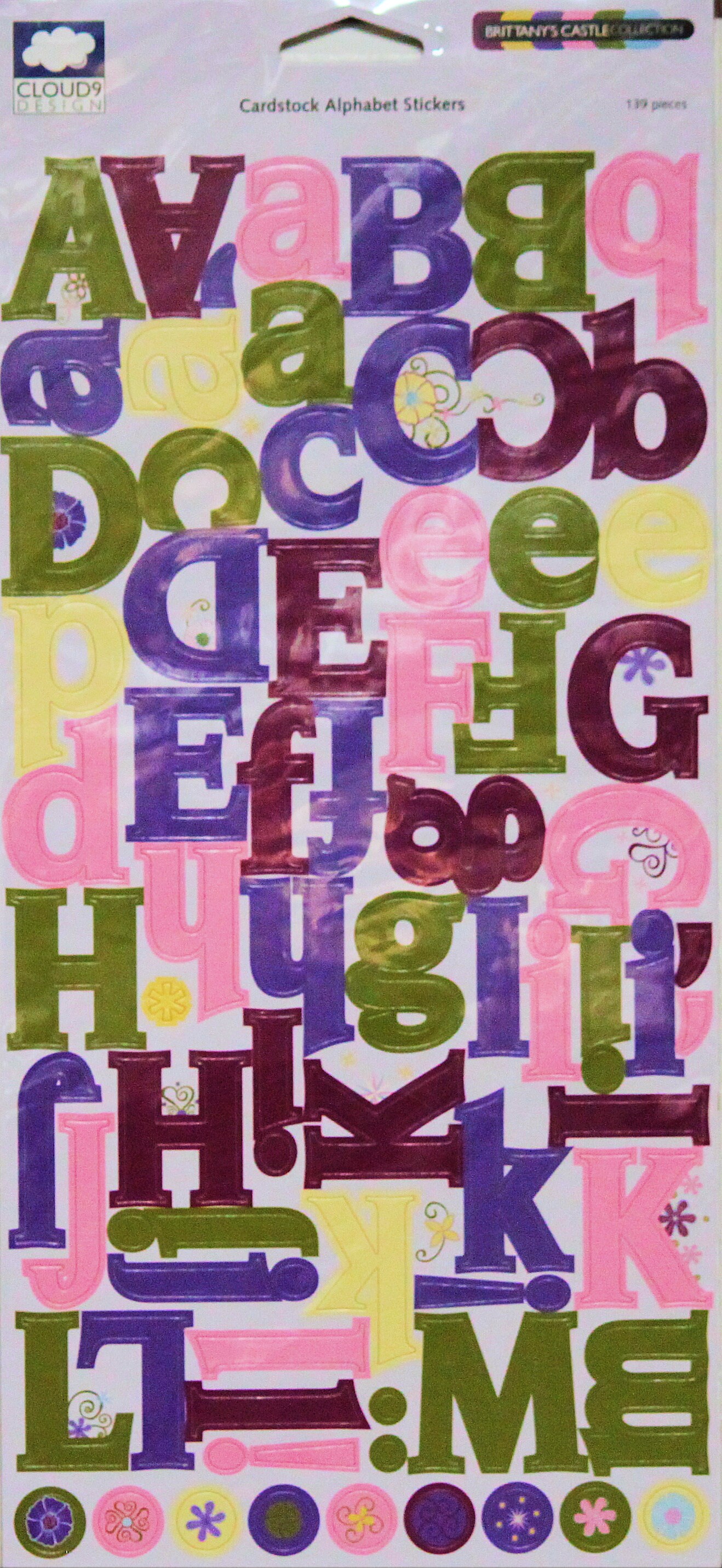 Cloud 9 Design Brittany's Castle Double-Sided Cardstock Alphabet ...
