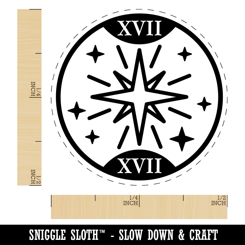 The Star Tarot Card Self-Inking Rubber Stamp Ink Stamper for Stamping ...