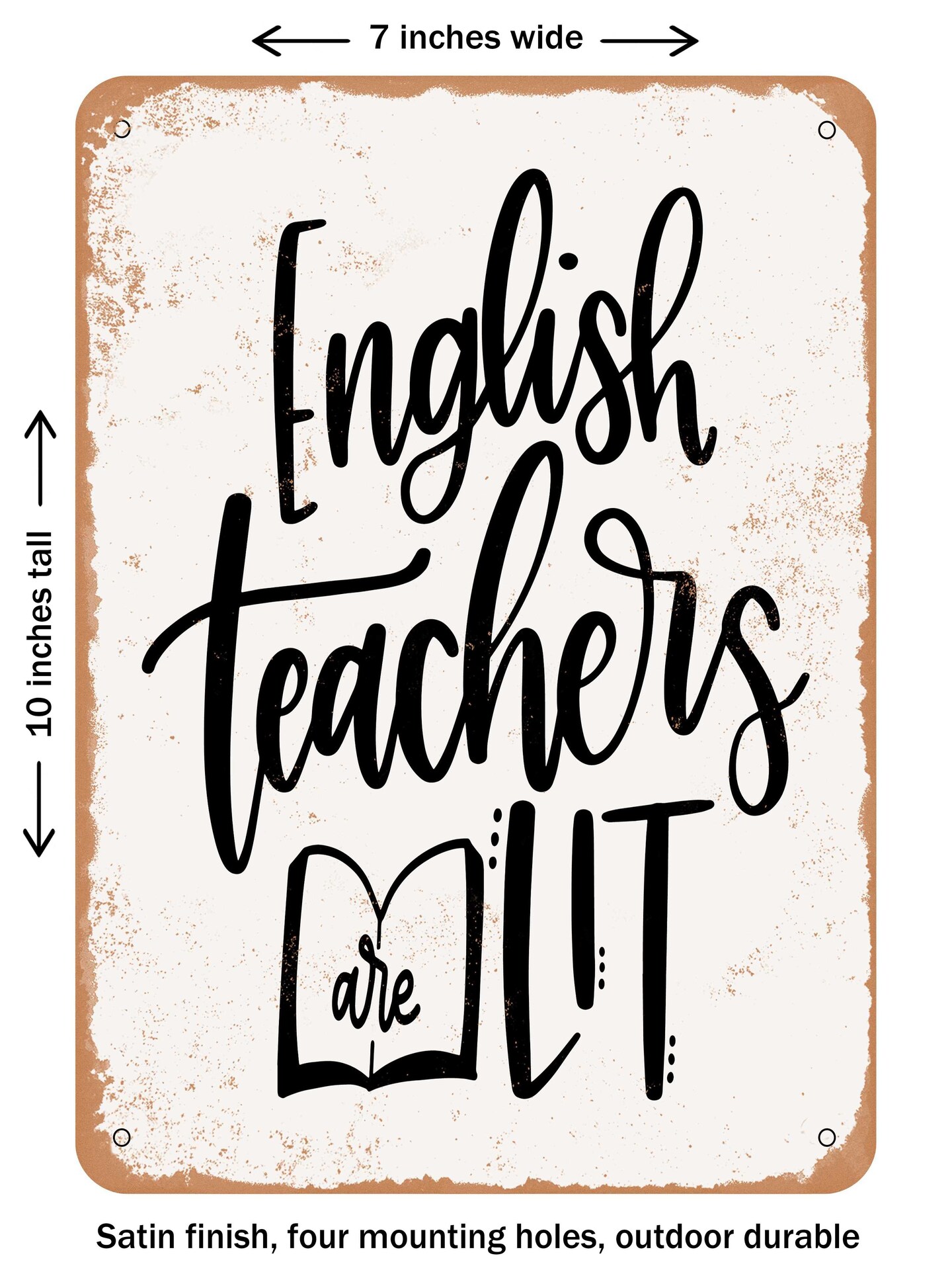 DECORATIVE METAL SIGN - English Teachers - Vintage Rusty Look | Michaels