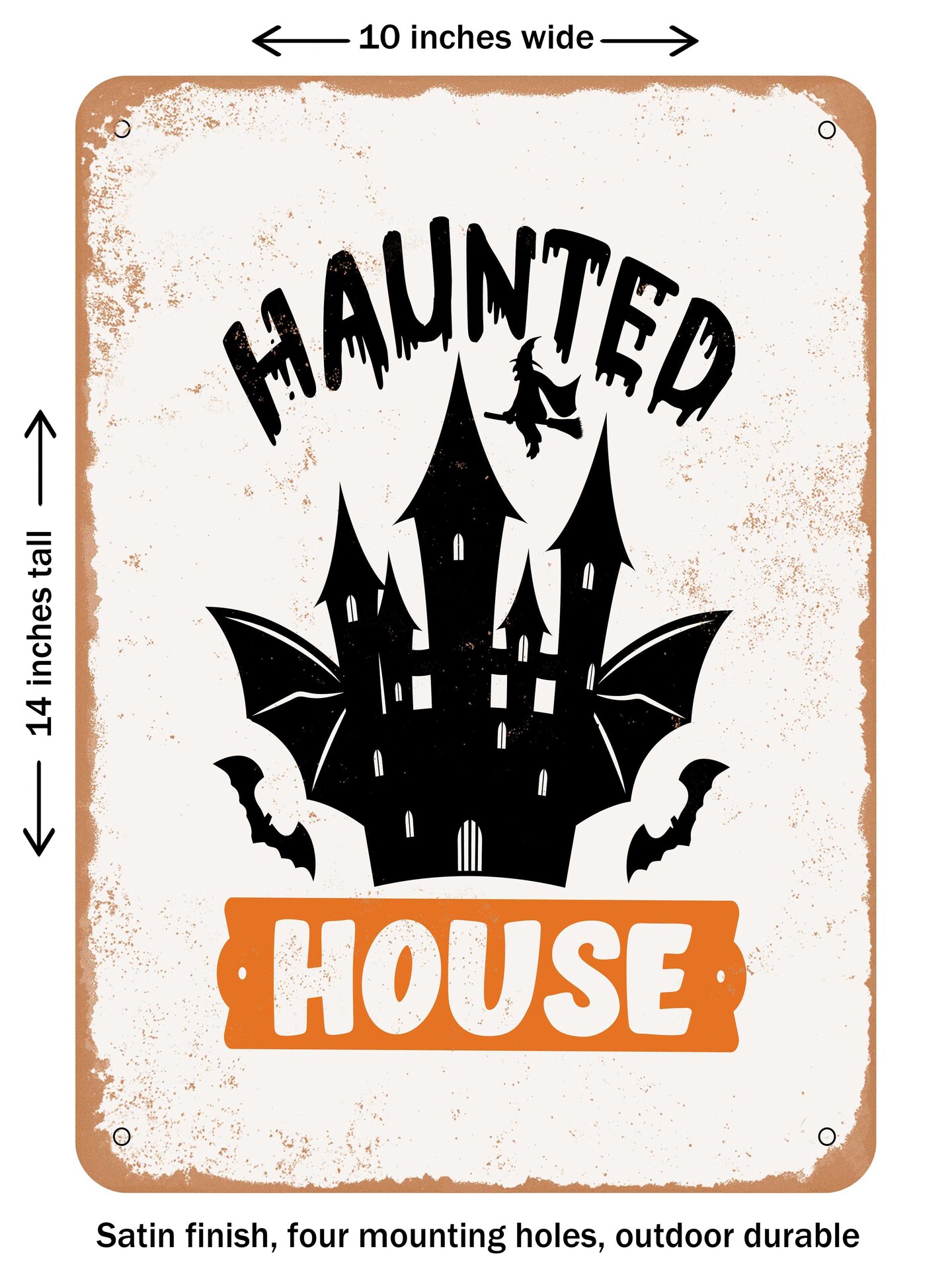 DECORATIVE METAL SIGN - Haunted House - Vintage Rusty Look | Michaels