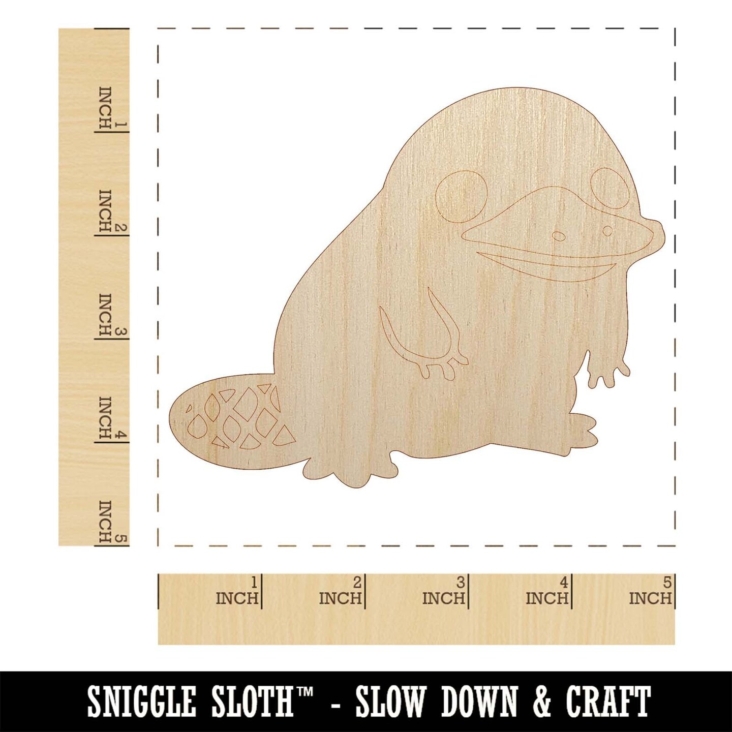 Cute Weird Duck Billed Platypus Unfinished Wood Shape Piece Cutout for ...