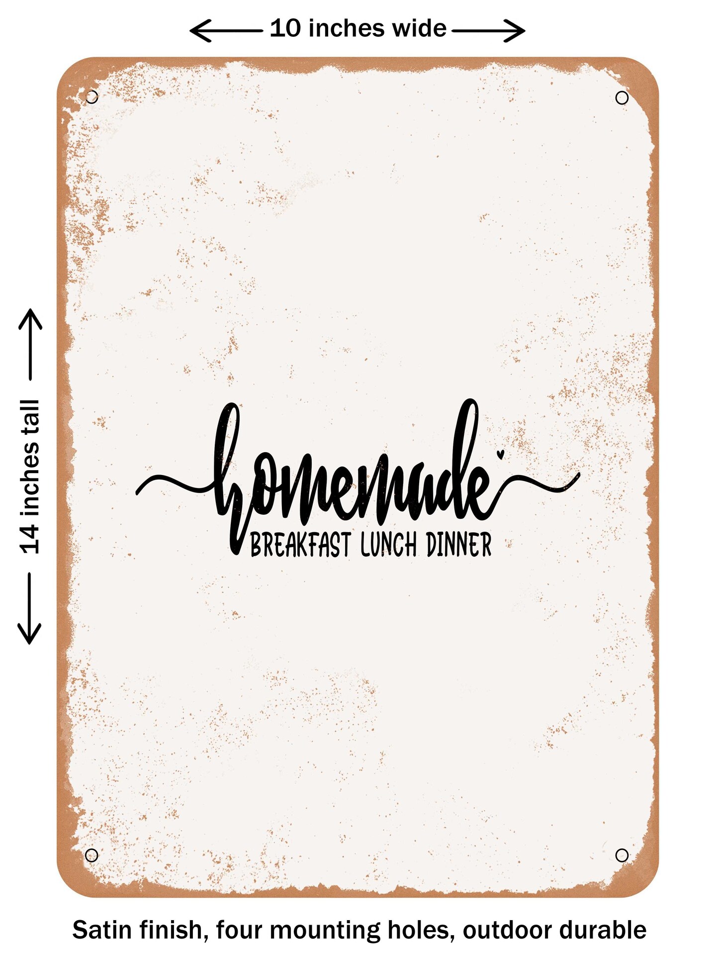 DECORATIVE METAL SIGN - Homemade Breakfast Lunch Dinner - Vintage Rusty ...