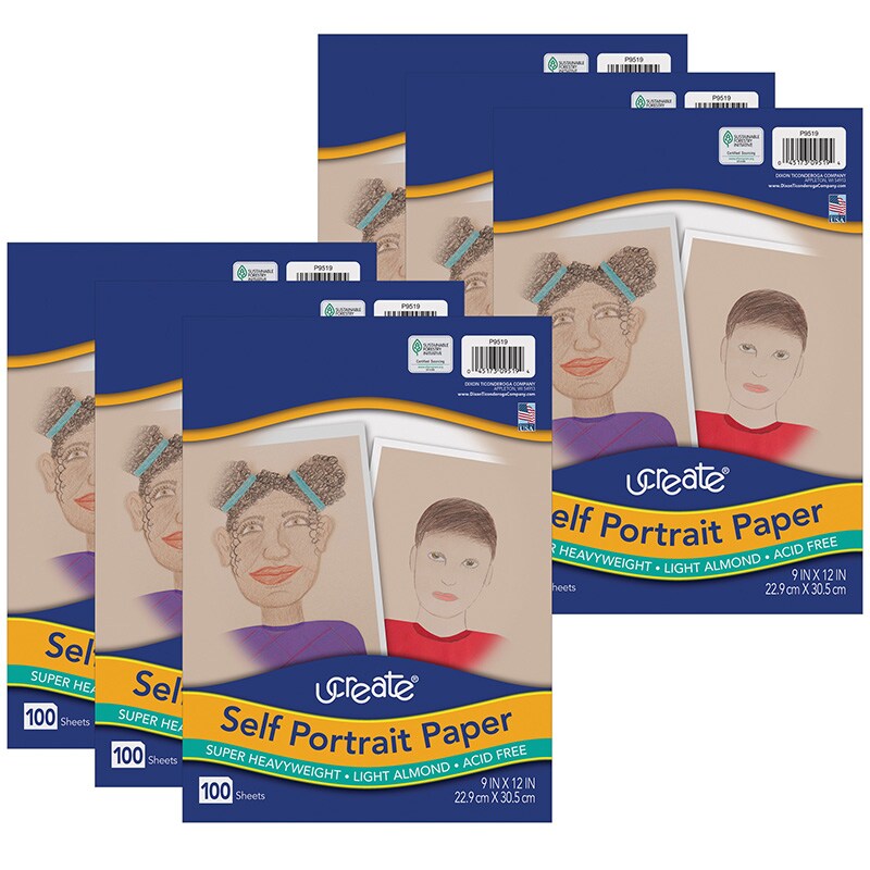 Self Portrait Paper, Light Almond, 9" x 12", 100 Sheets Per Pack, 6 ...