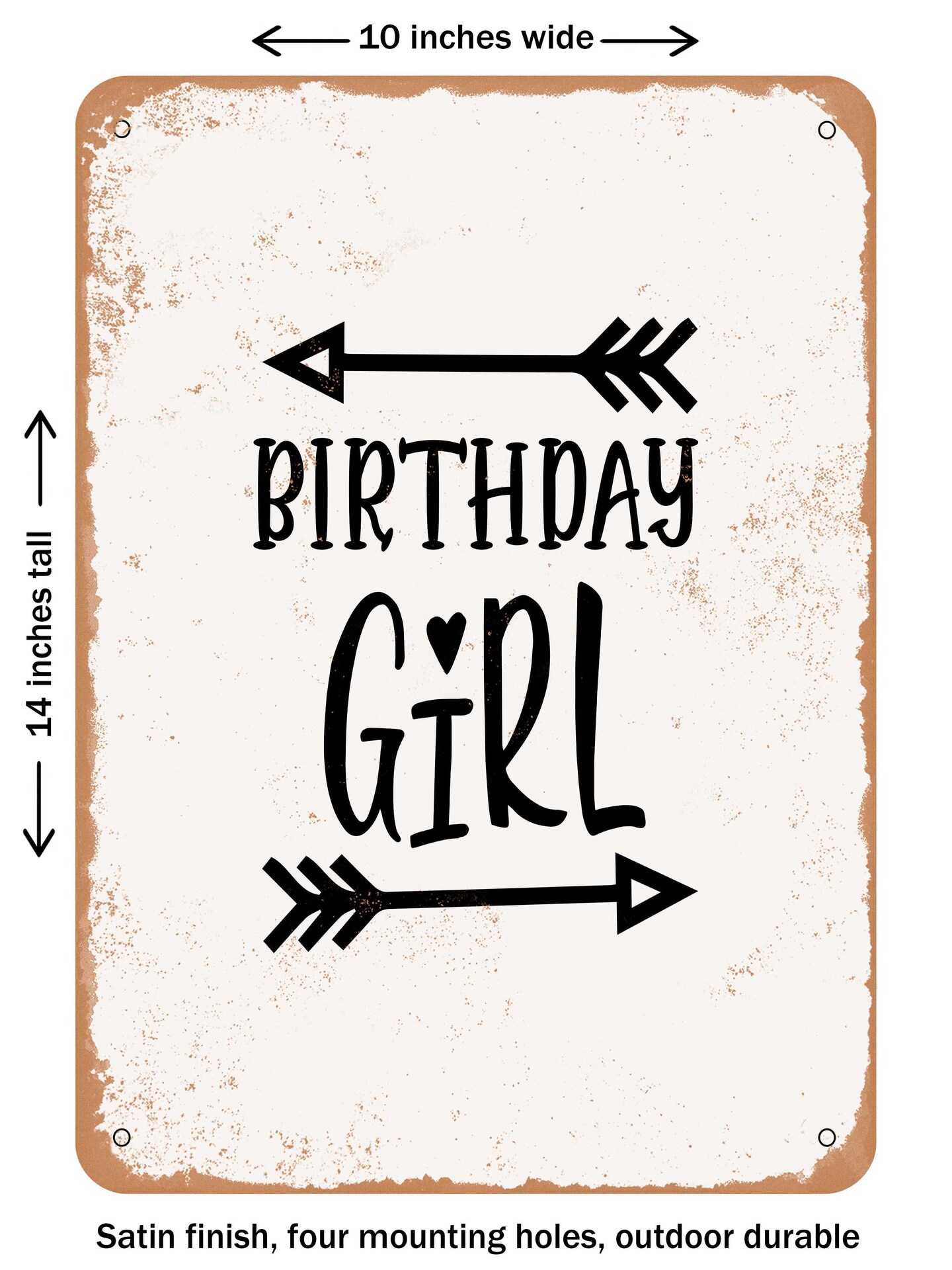 DECORATIVE METAL SIGN - Birthday Girl0 - Vintage Rusty Look | Michaels
