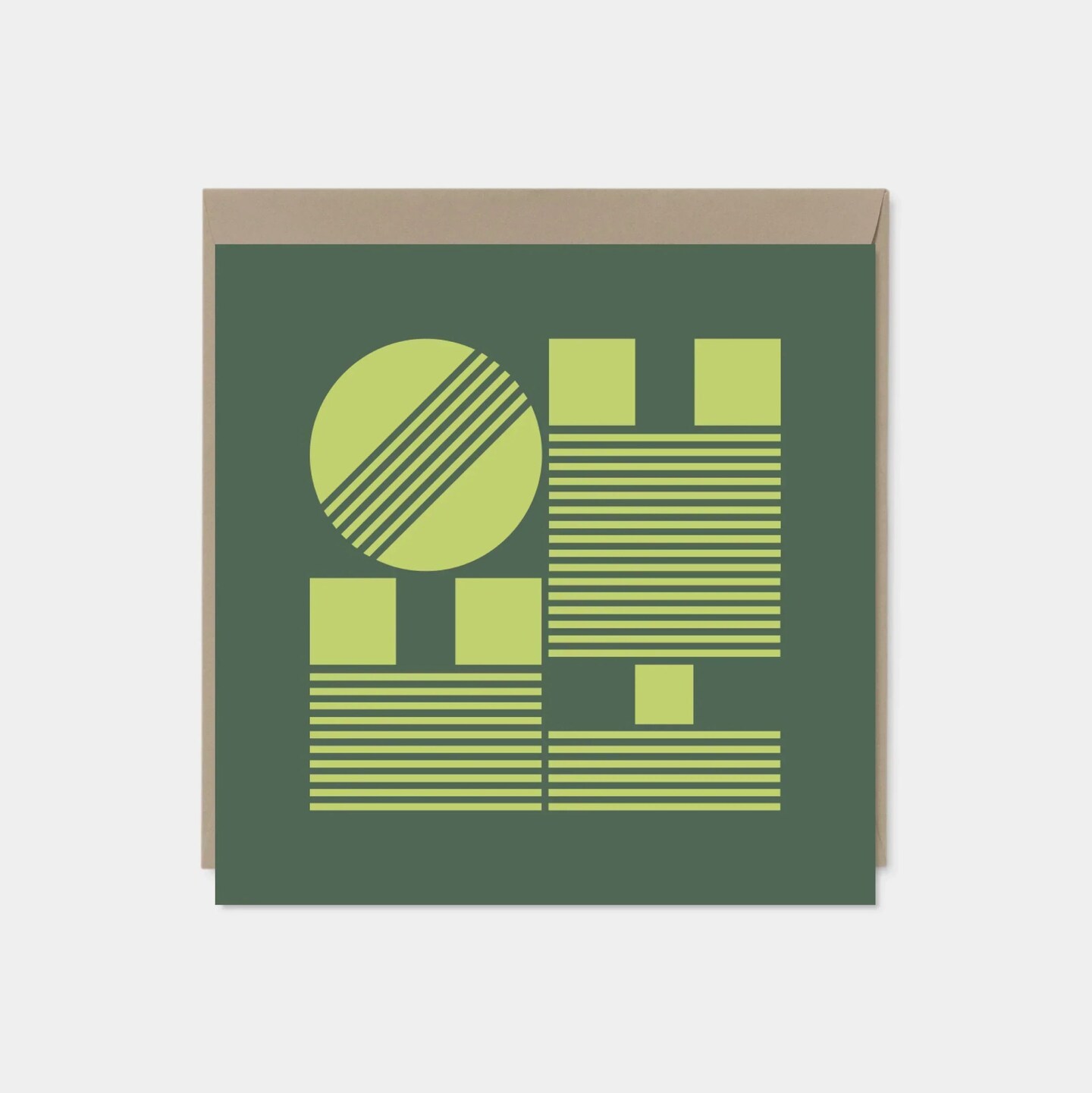 Oh Hi! Modern Geo Typography Card, Green | Michaels