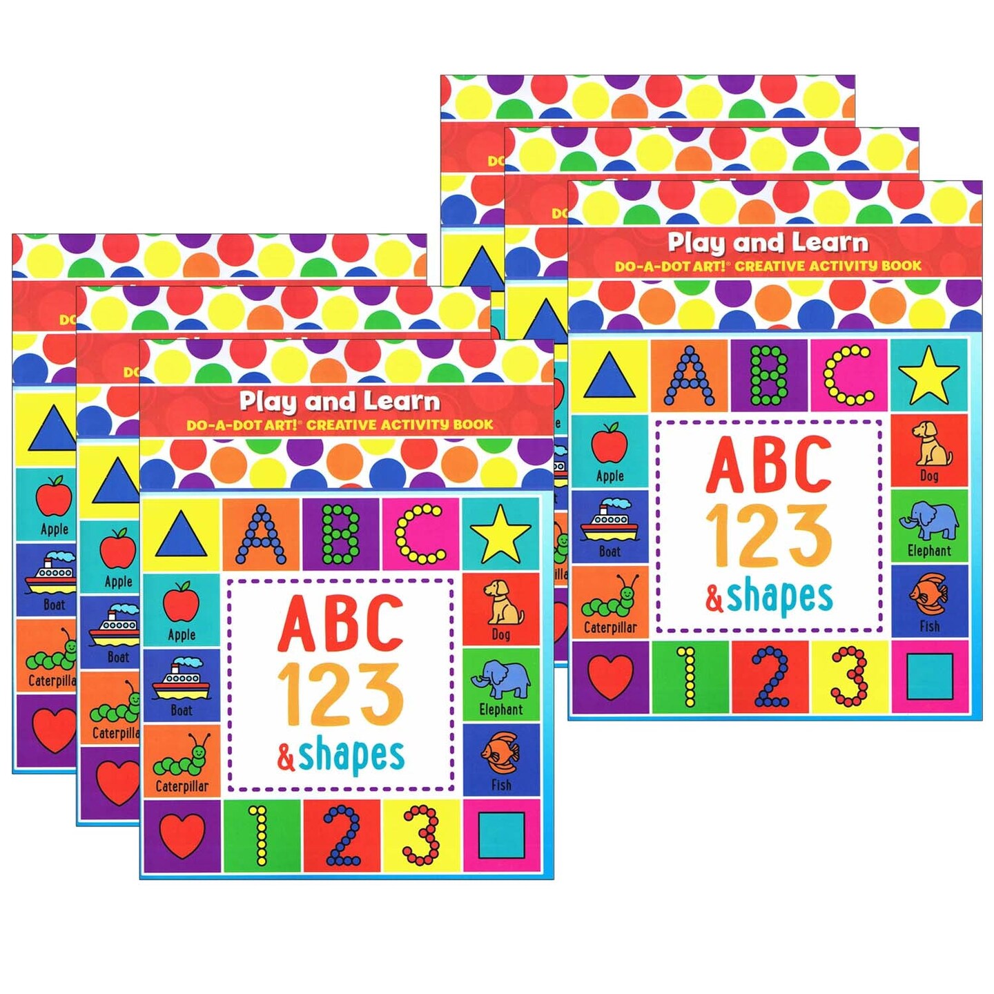 Play & Learn ABC Numbers & Shapes Creative Art & Activity Book, Pack of ...