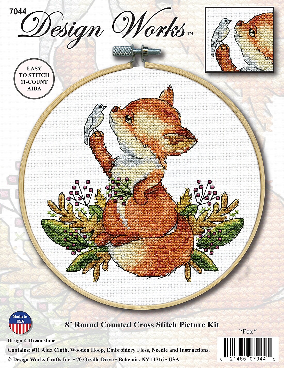 Design Works Counted Cross Stitch Kit 8" Round-Fox | Michaels