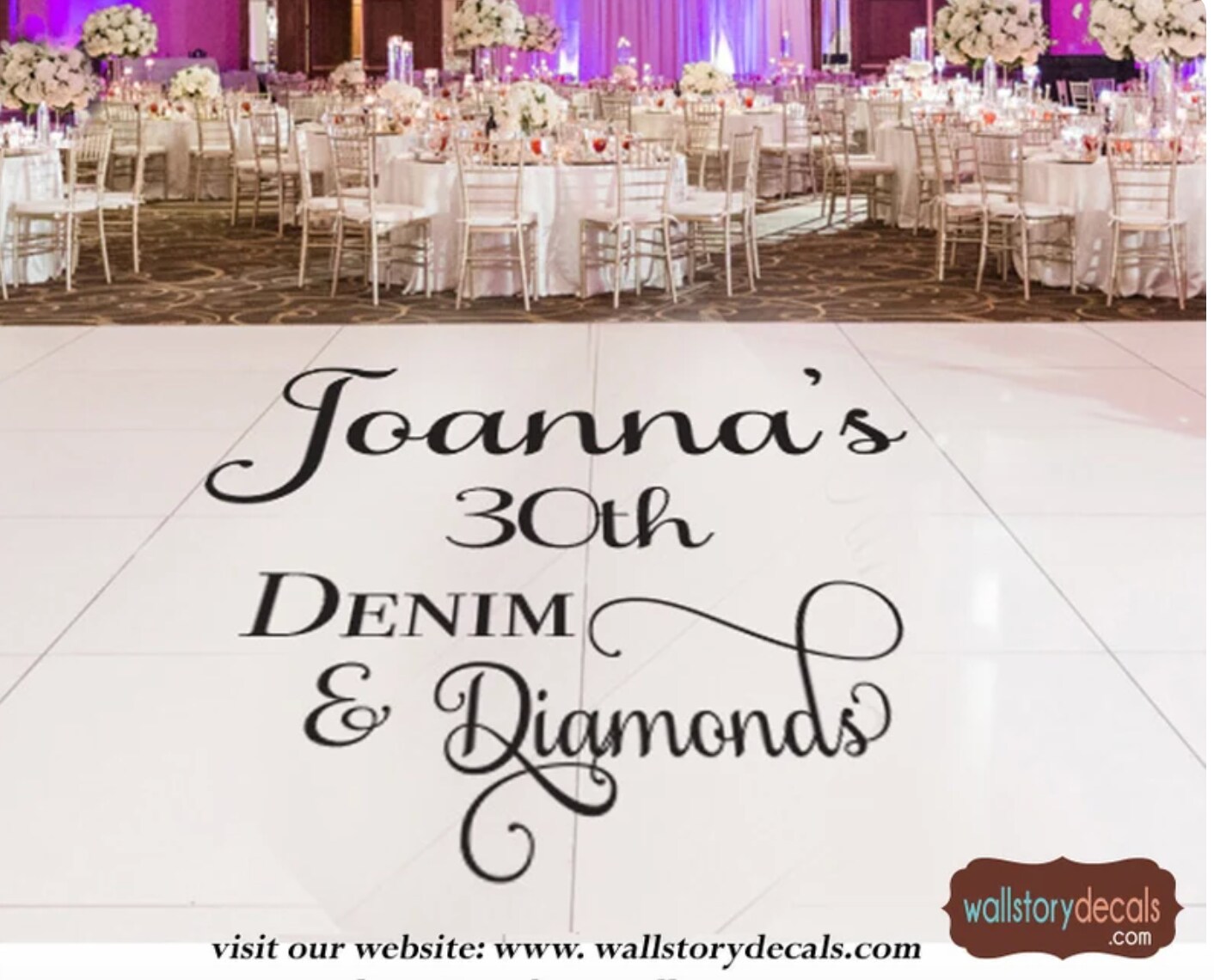 30th 40th 50th 60th 70th Birthday Decorations Dance Floor Decal ...