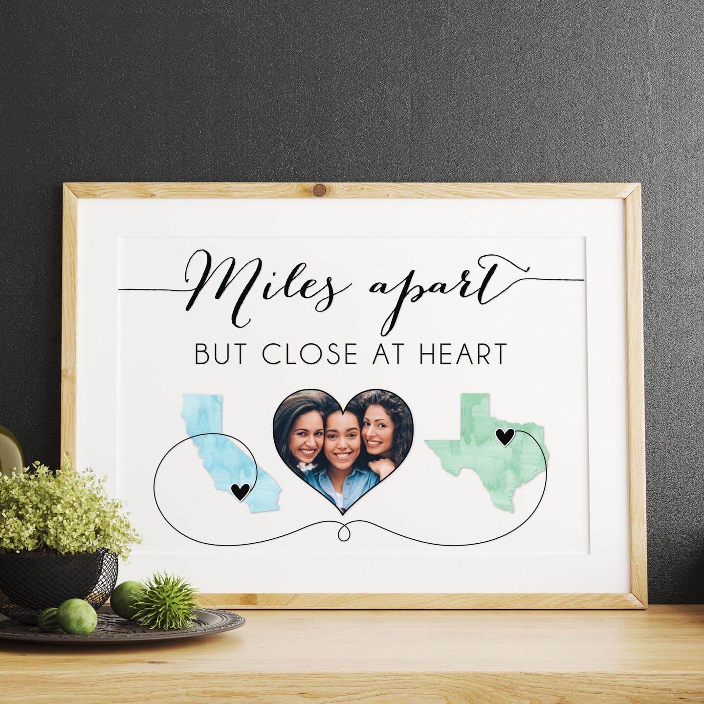 Family and Friends Long Distance Personalized Photo Gift, Moving or ...