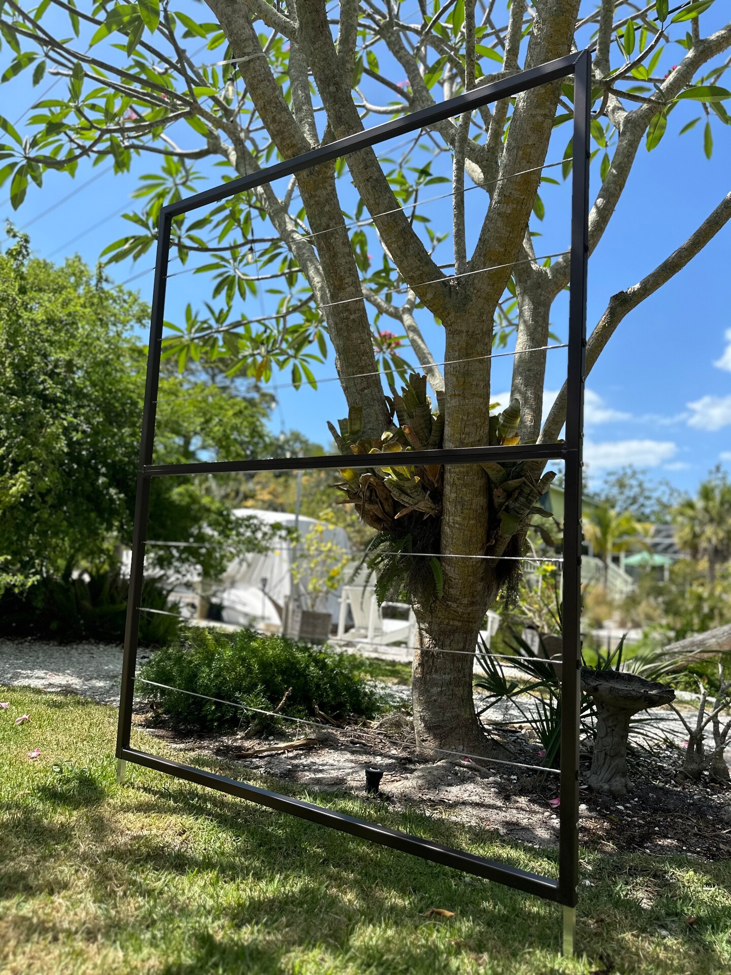 Large Sizes, Modern, Metal Garden Trellis, Minimalist, Stainless Steel ...