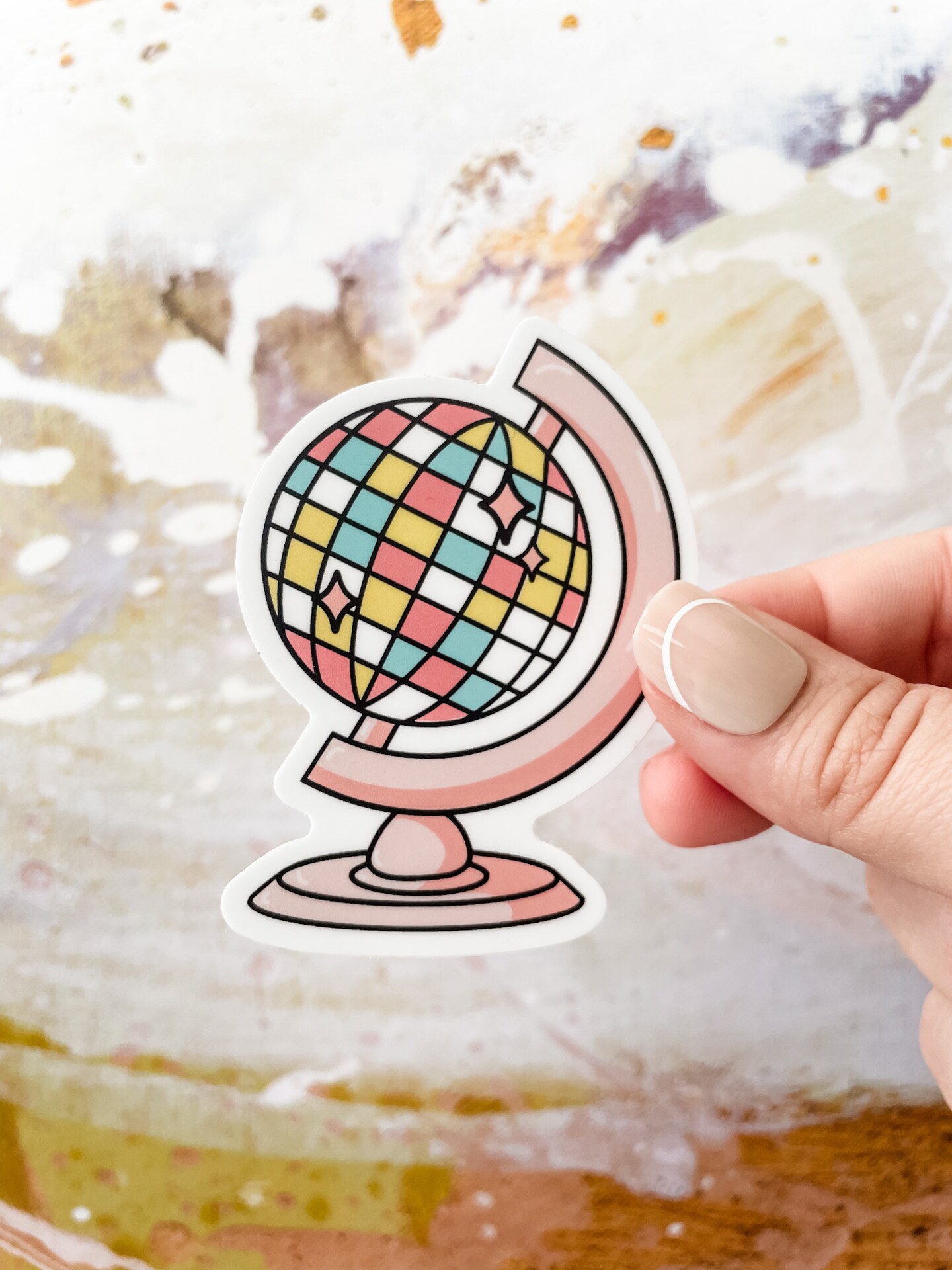 Disco Globe WATERPROOF and Dishwasher-Safe Sticker | Vinyl Sticker ...